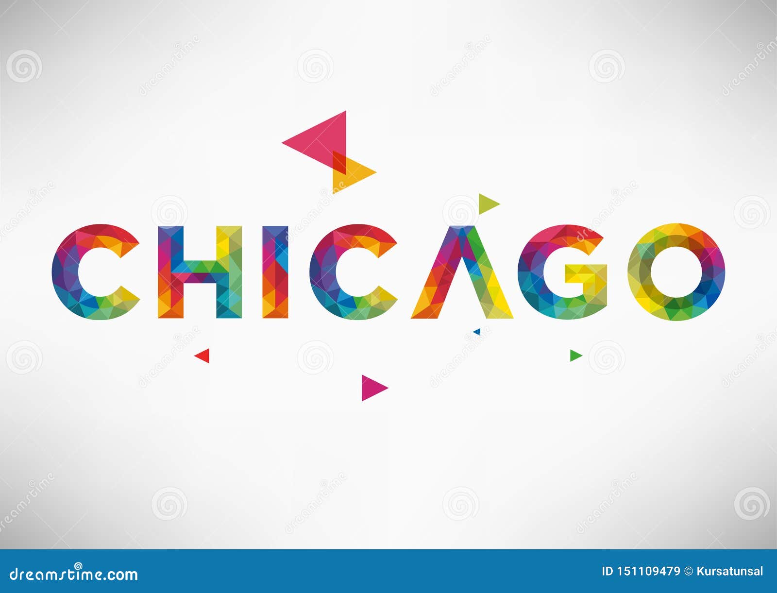Geometric Chicago City Vector Design Stock Vector - Illustration of ...