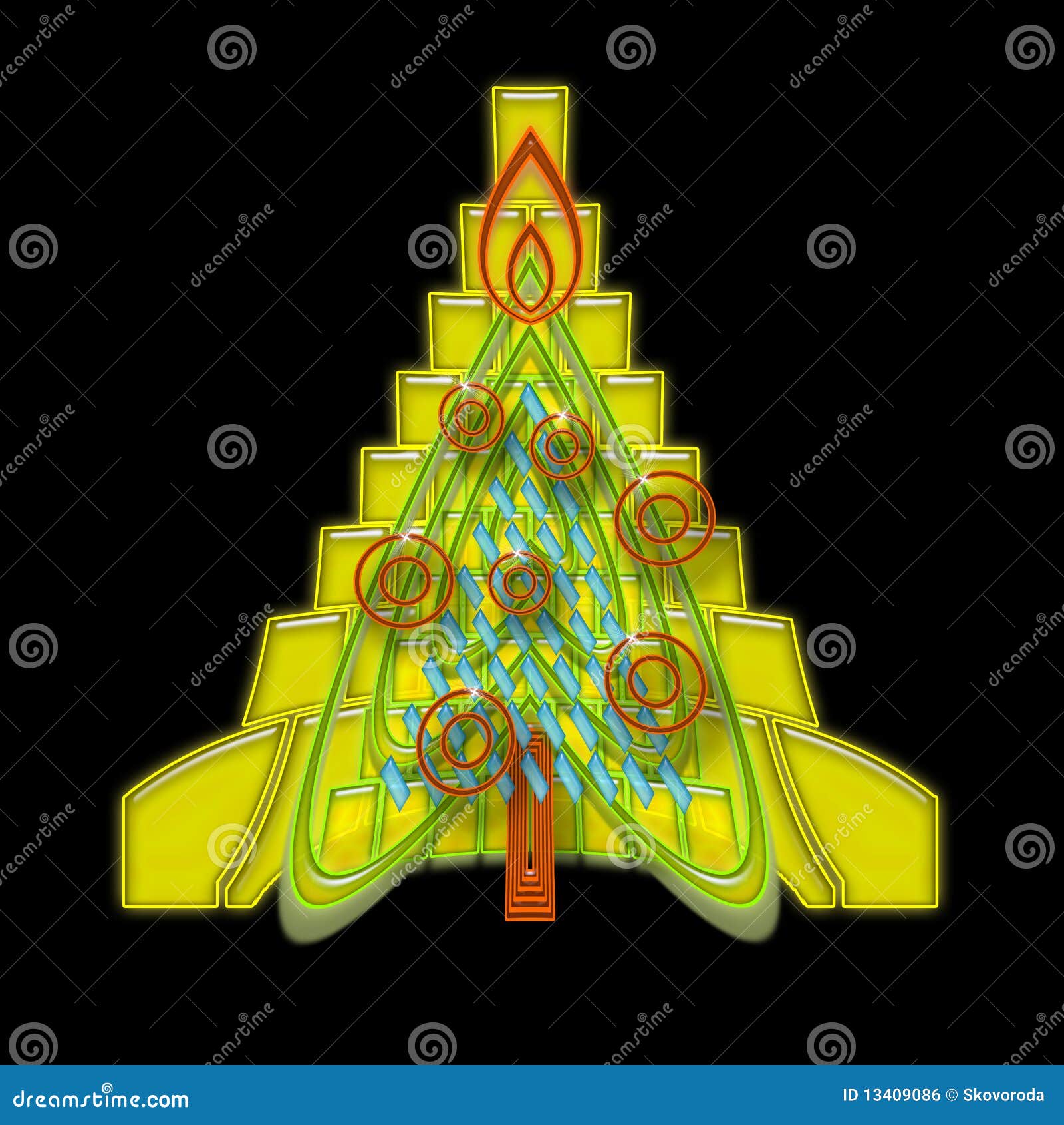 Cubical Tree Divided Royalty-Free Illustration | CartoonDealer.com ...