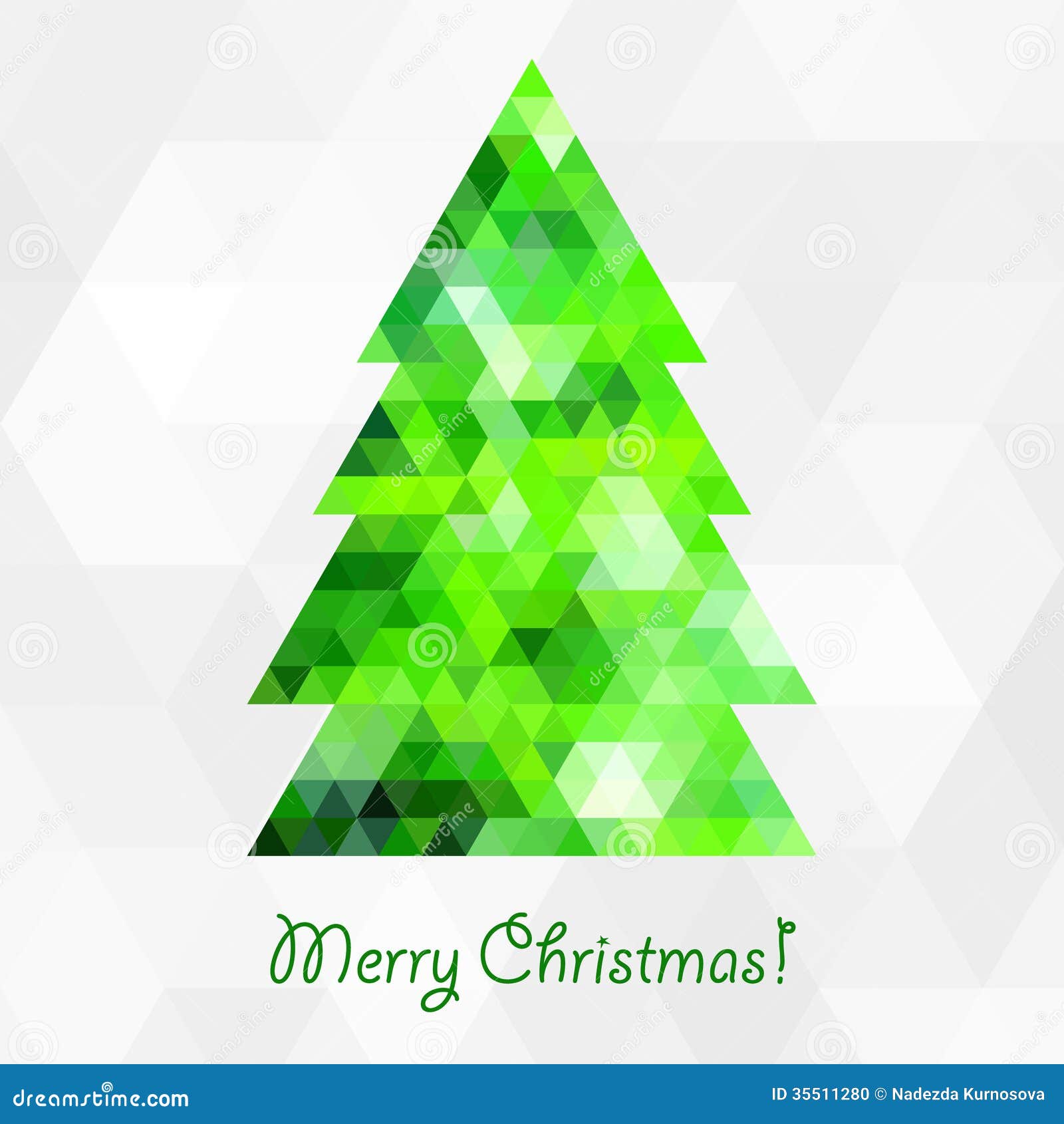 Geometric christmas tree stock vector. Illustration of decor - 35511280