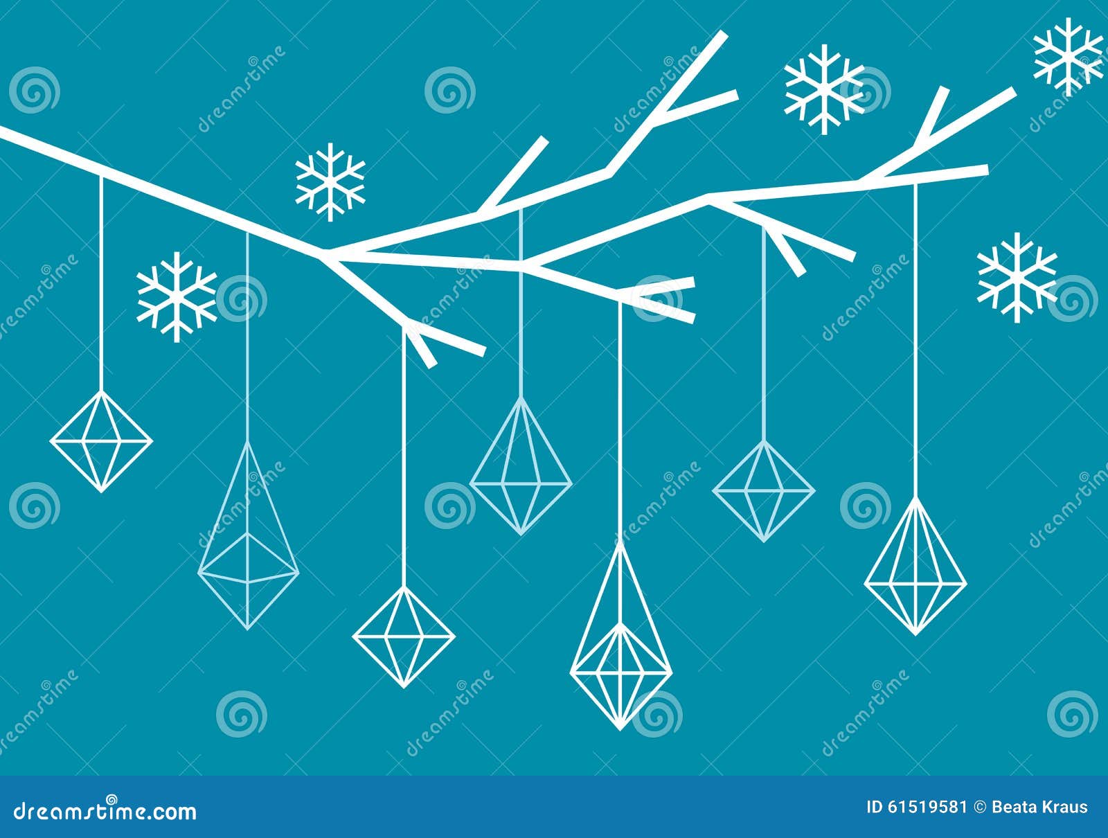 Geometric Christmas Tree, Vector Stock Vector - Illustration of simple ...