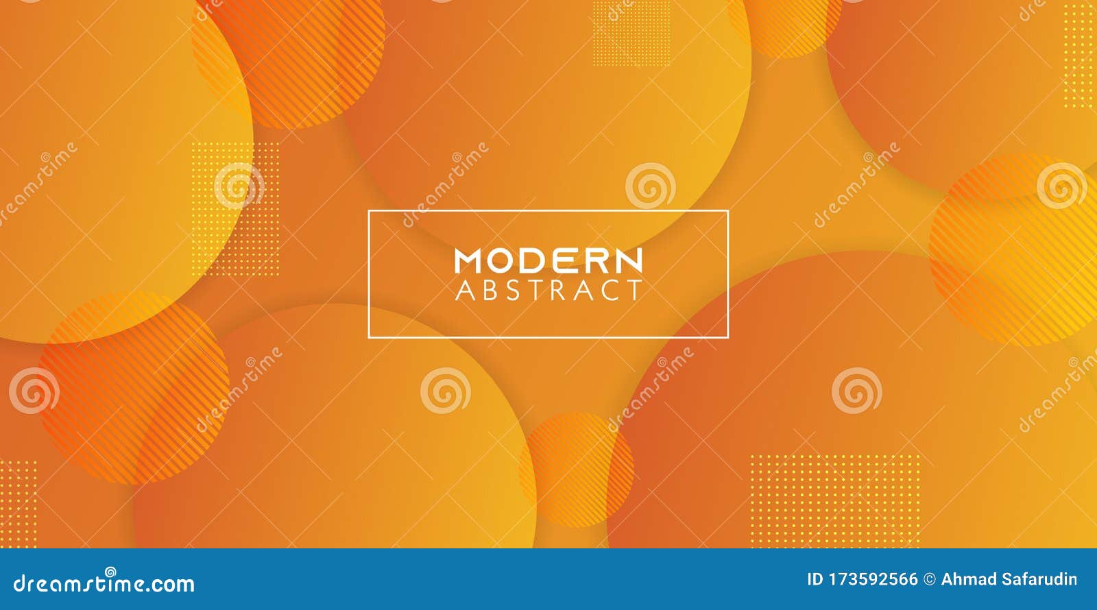 Geometric Circle Abstract Background. Yellow and Orange Colors Gradient ...
