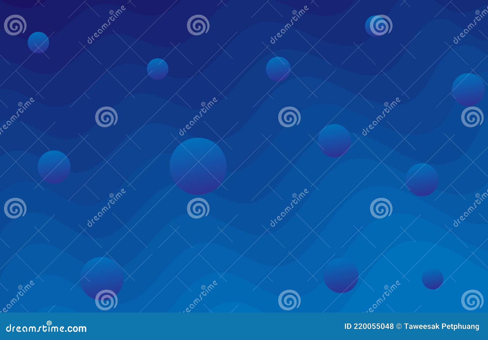 Geometric Circle Blue Gradient Combination Pattern Stock Vector ...