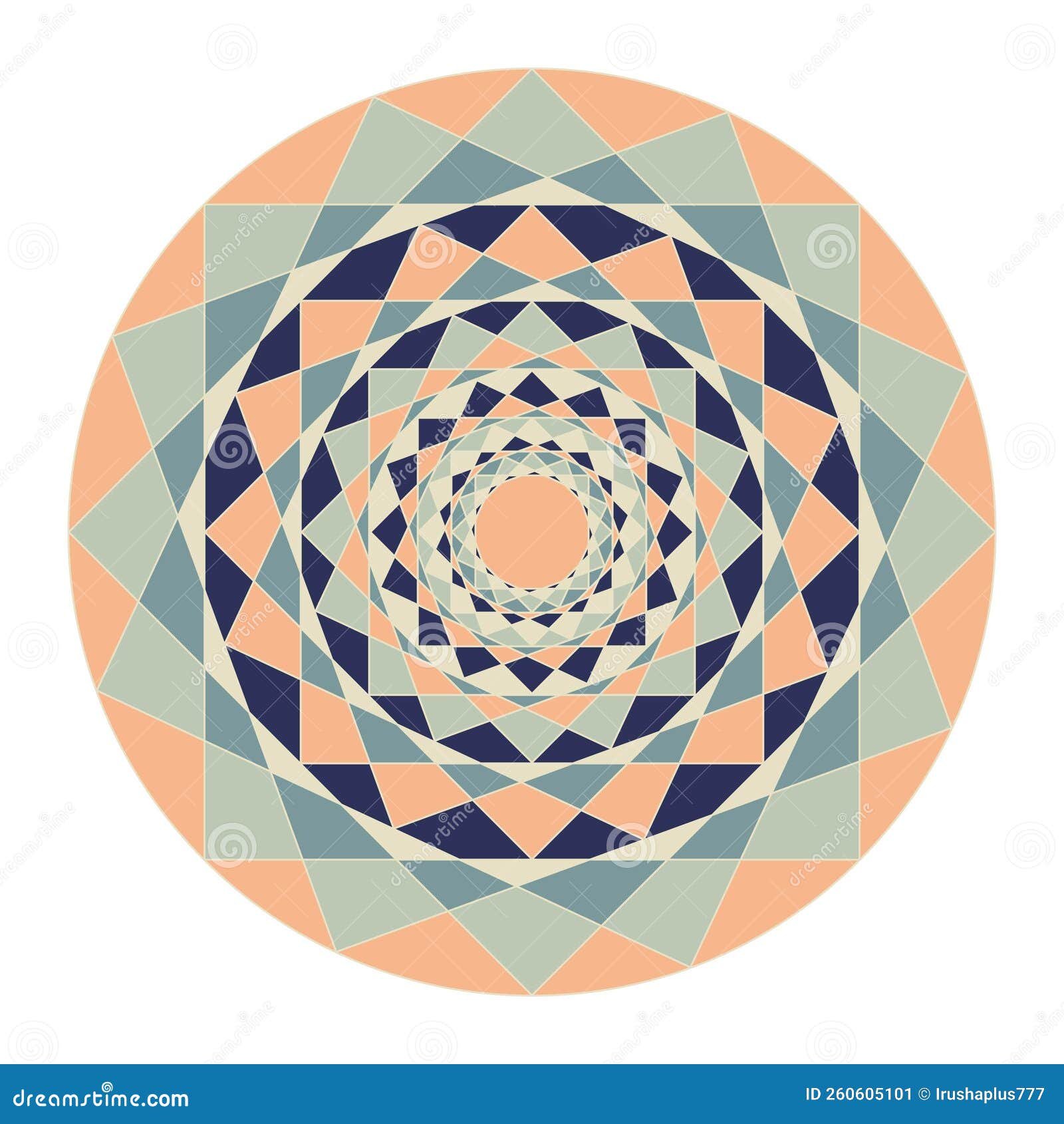 Geometric Circle in Color Combination Stock Vector - Illustration of ...