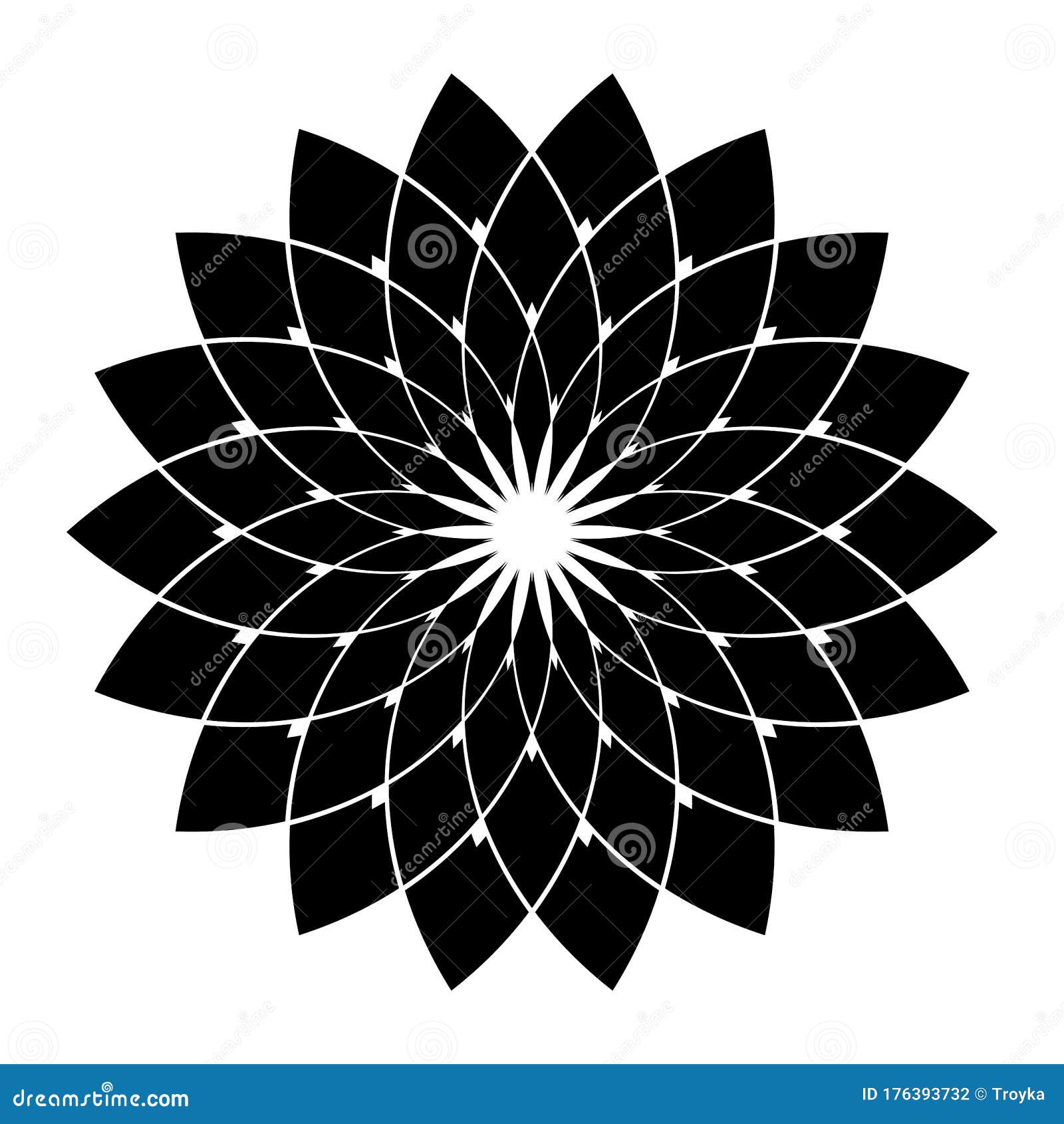 Circle Design Element. Geometric Floral Pattern Stock Vector ...