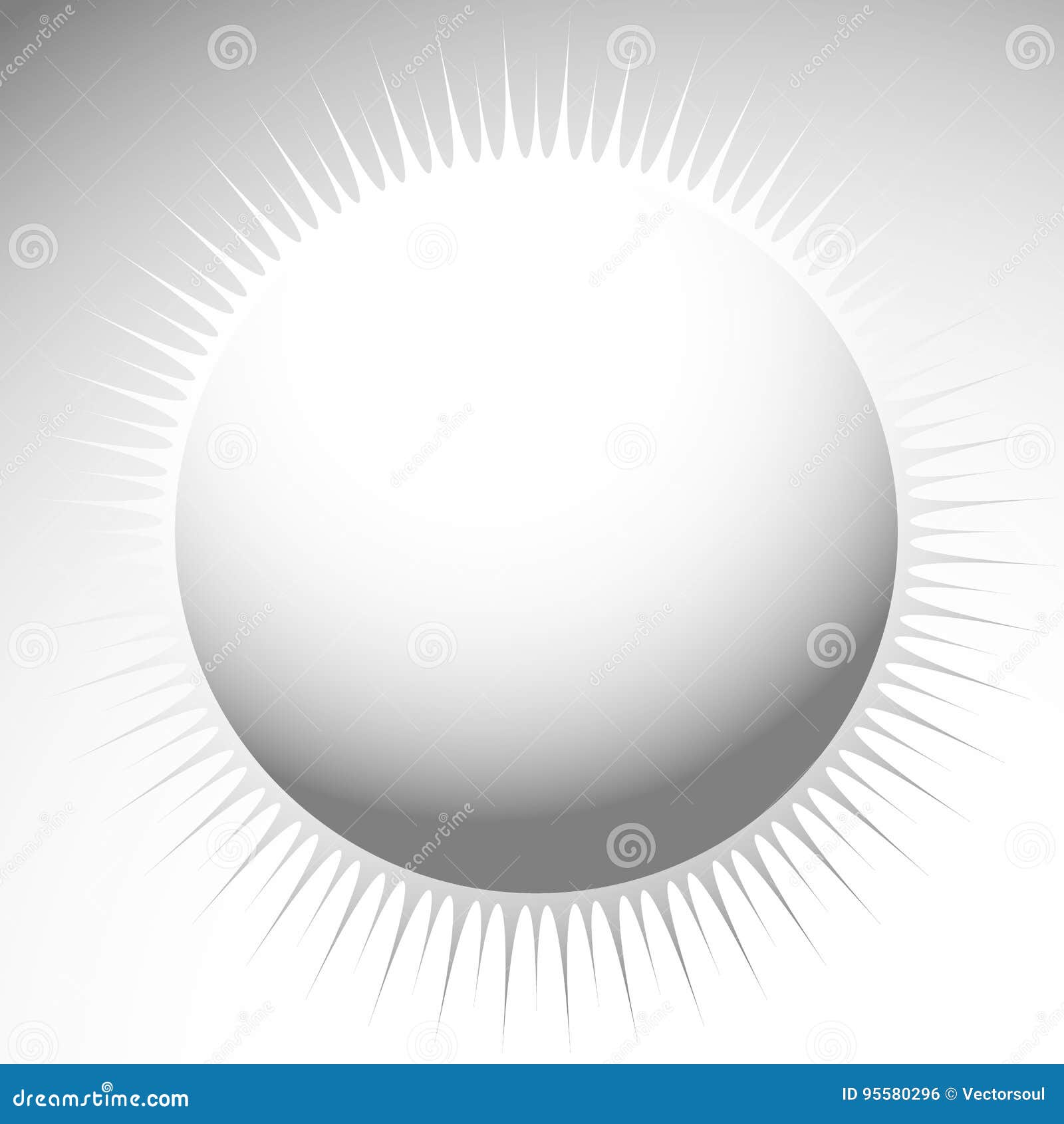 Geometric Circle Design Element with Radial Lines. Abstract Stock ...