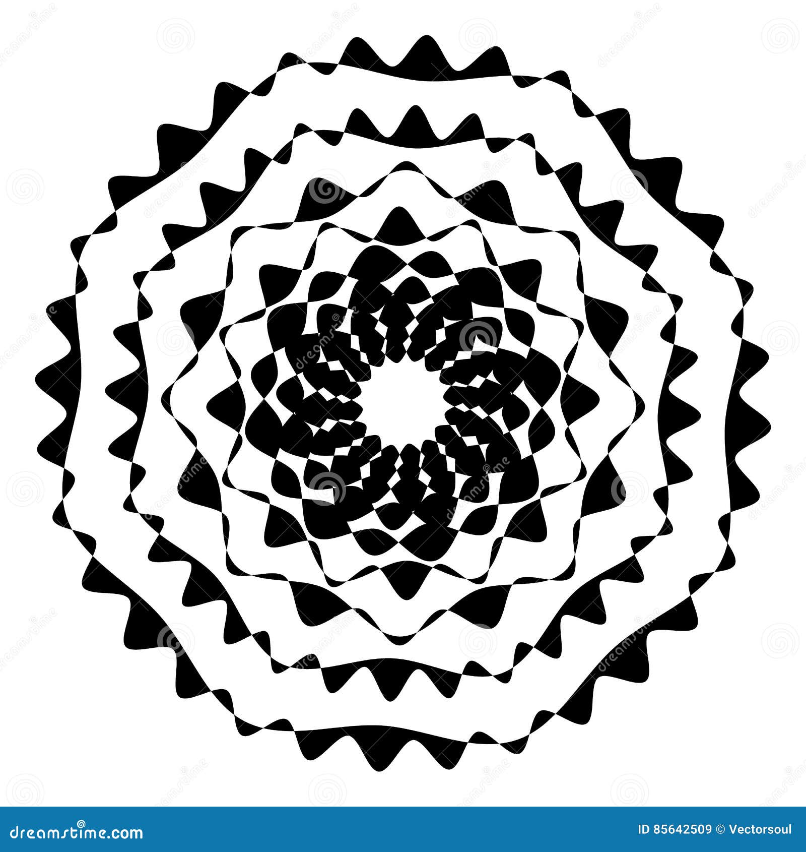 Geometric Circle with Distorted Shapes Rotating. Abstract Circle Stock ...
