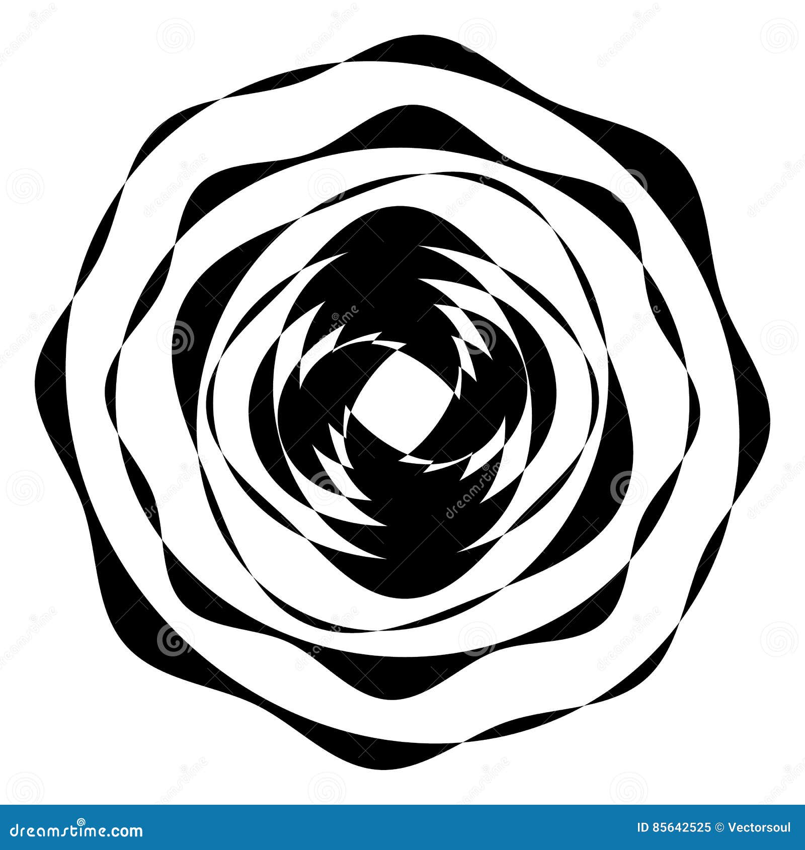 Geometric Circle with Distorted Shapes Rotating. Abstract Circle Stock ...