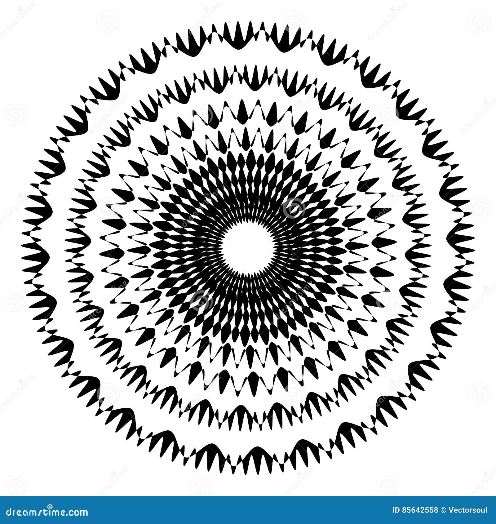 Geometric Circle with Distorted Shapes Rotating. Abstract Circle Stock ...