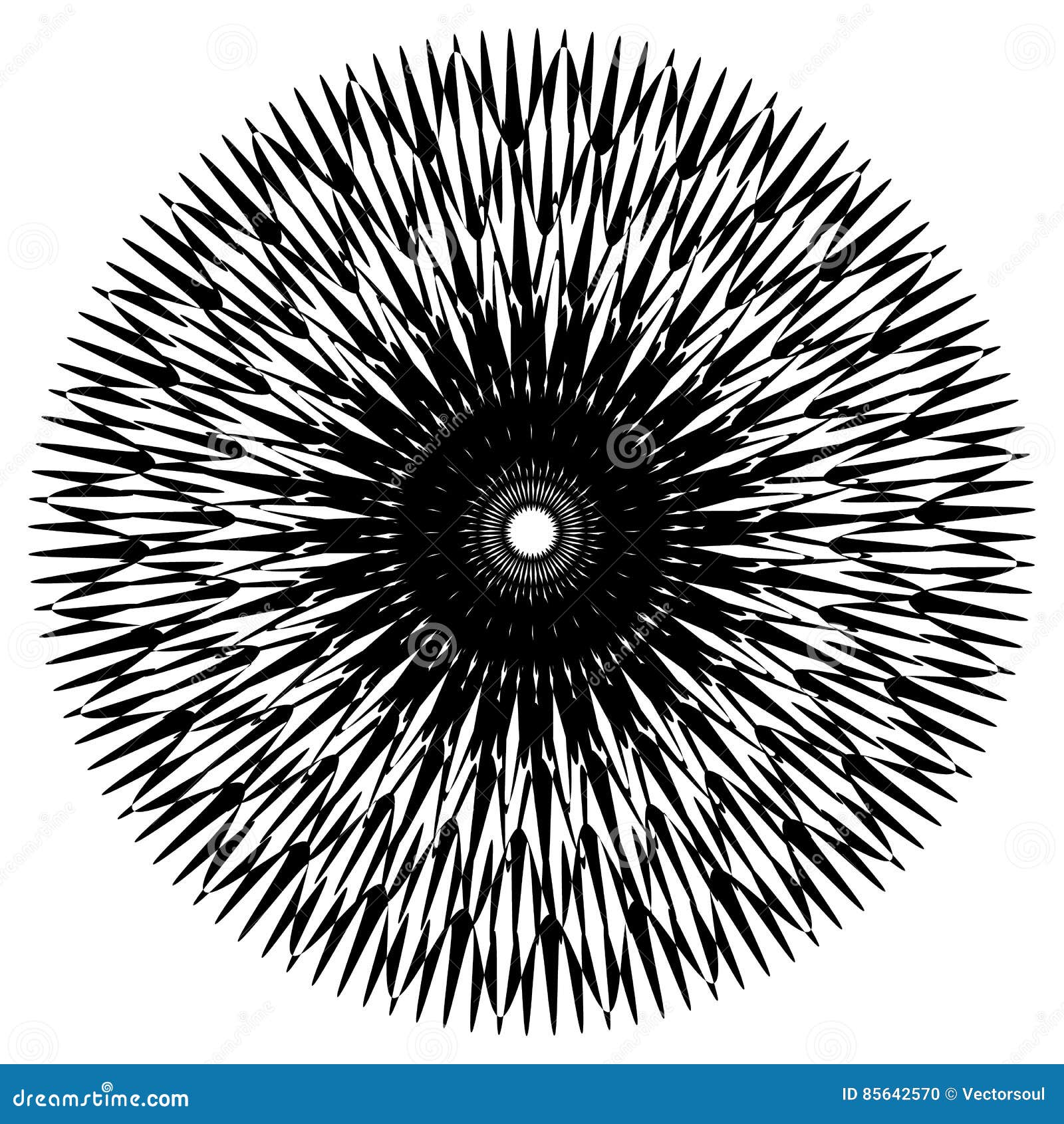 Geometric Circle with Distorted Shapes Rotating. Abstract Circle Stock ...