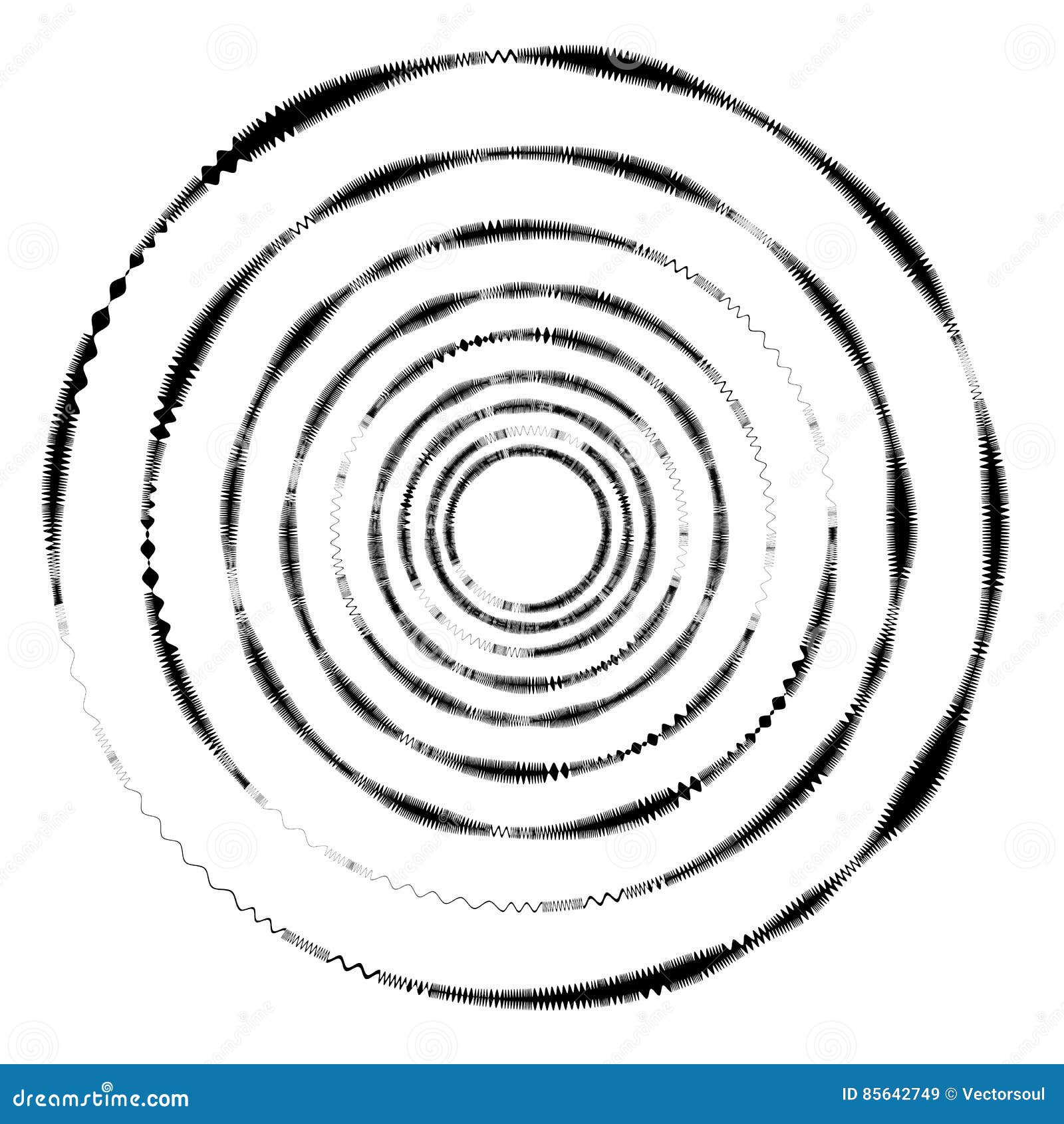 Geometric Circle with Distorted Shapes Rotating. Abstract Circle Stock ...