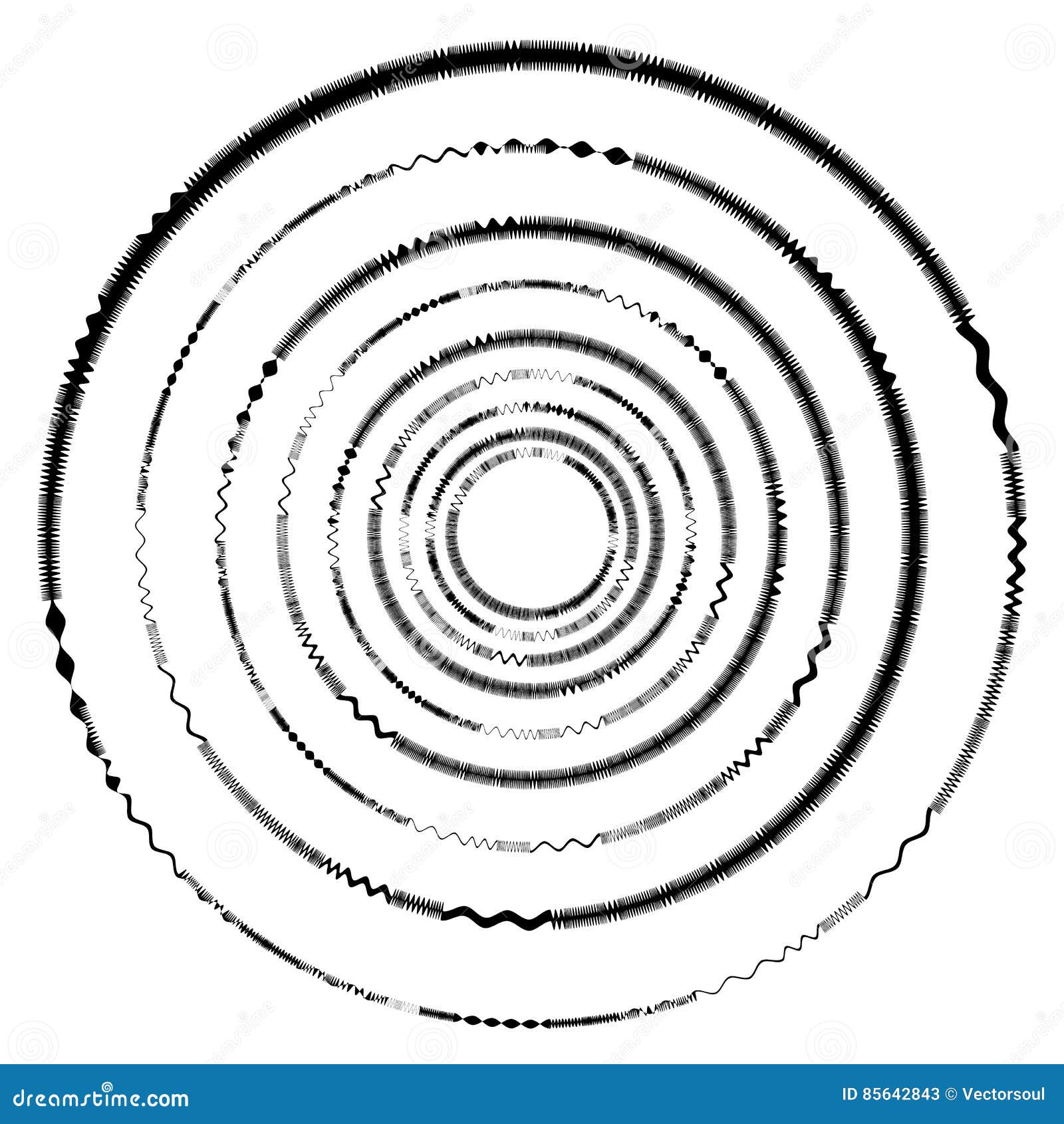 Geometric Circle with Distorted Shapes Rotating. Abstract Circle Stock ...