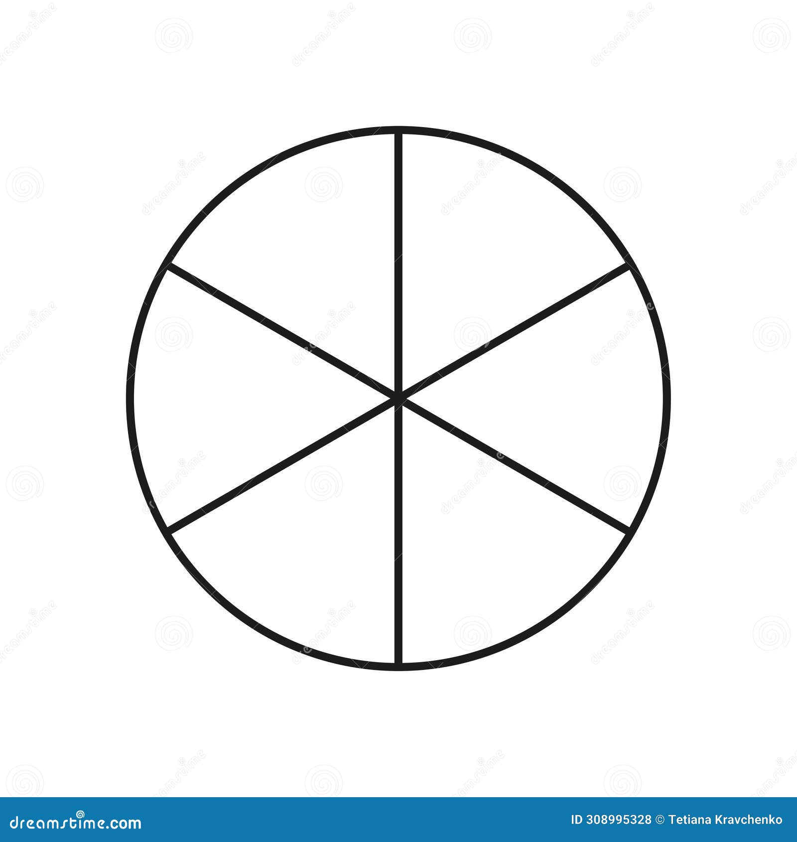 Circle Division On Equal Parts. Infographic Set. Wheel Round Divided ...