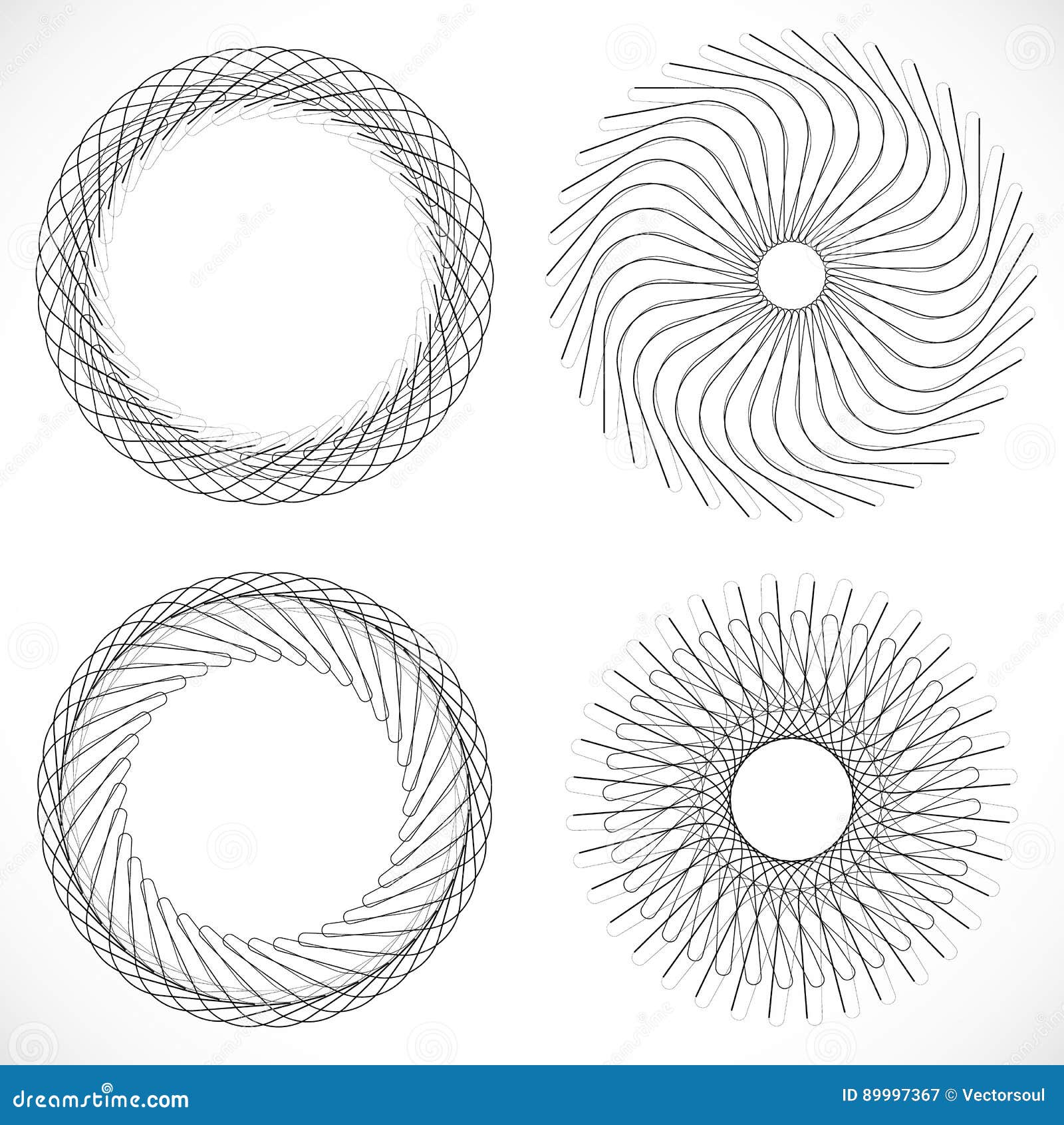 Geometric Circle Element, Circle Motif Random Edgy, Angular Line Stock ...