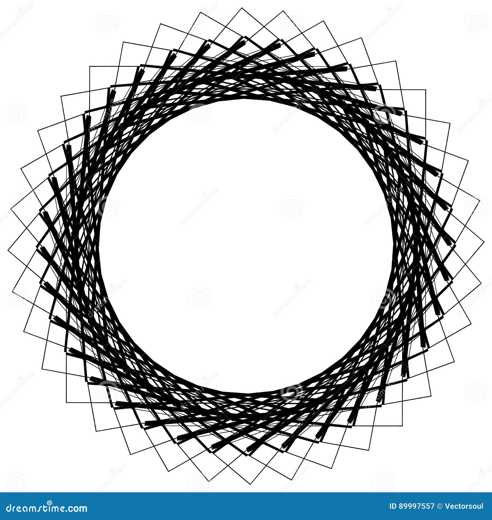Geometric Circle Element, Circle Motif Random Edgy, Angular Line Stock ...