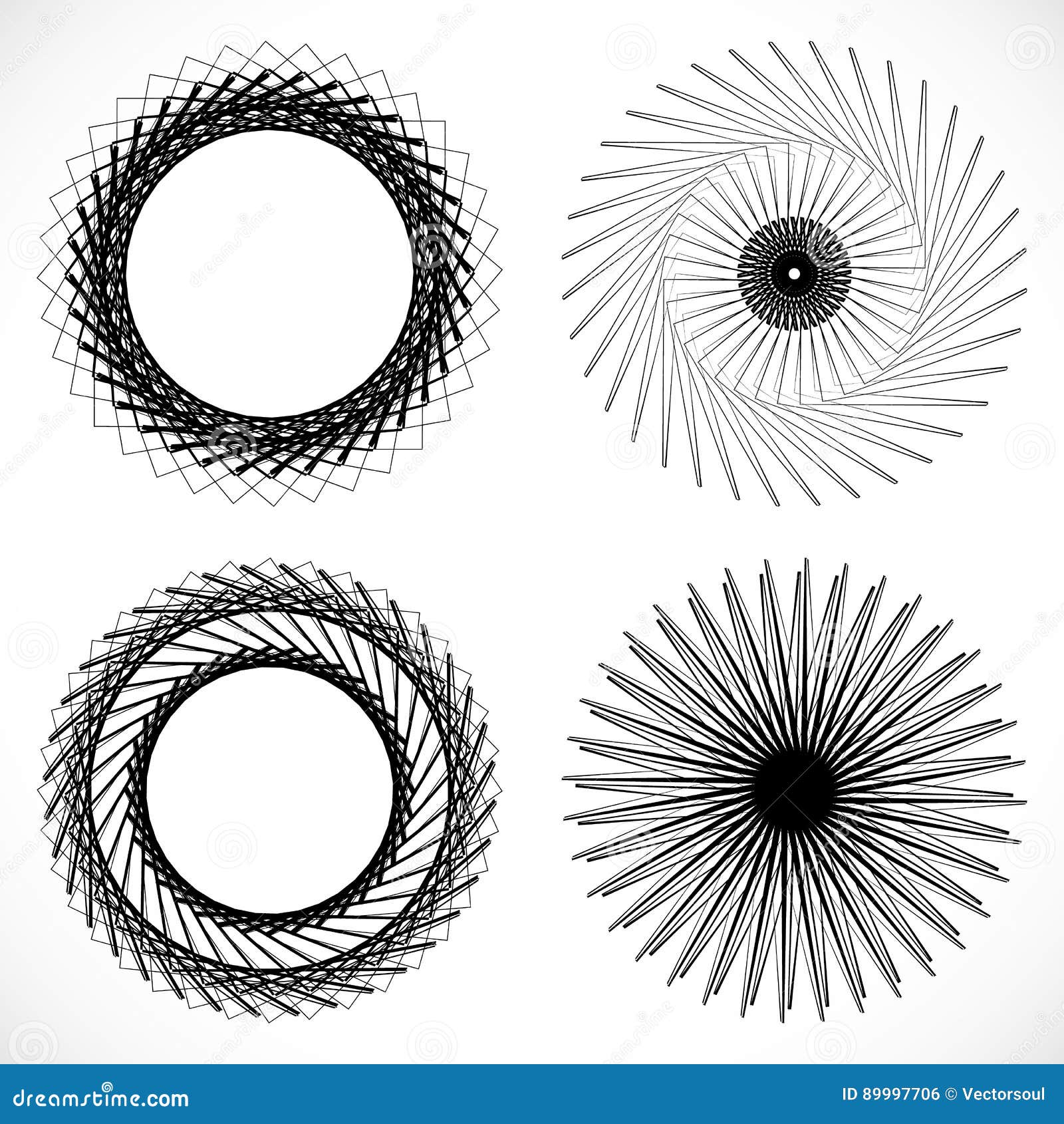 Geometric Circle Element Circle Motif Random Edgy Angular Line Stock