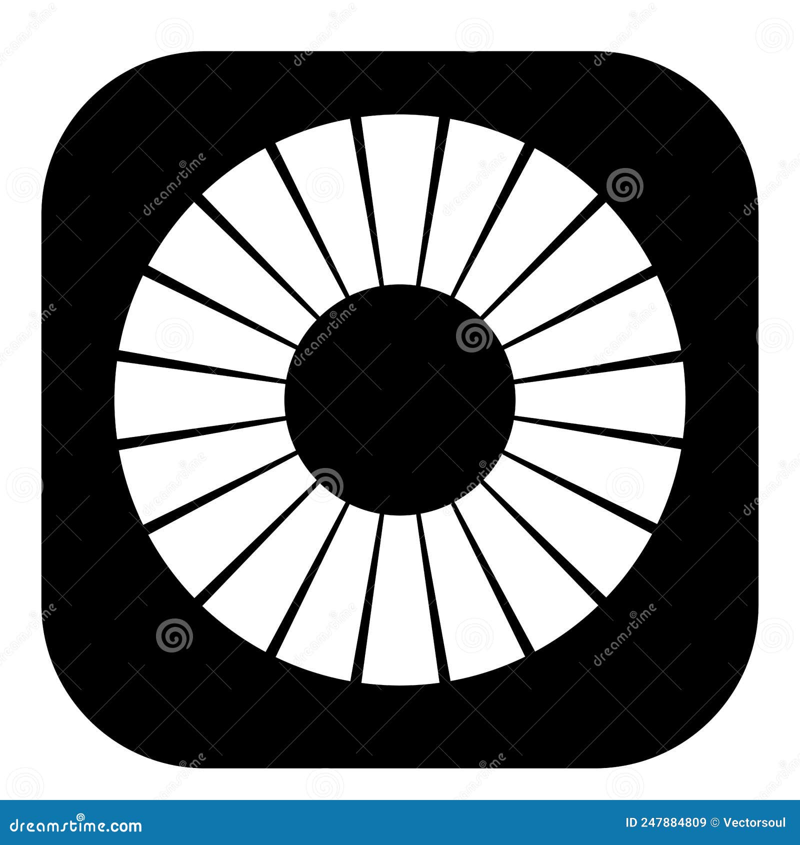Geometric Circle Element with Dashed Lines. Geometric Radial, Radiating ...