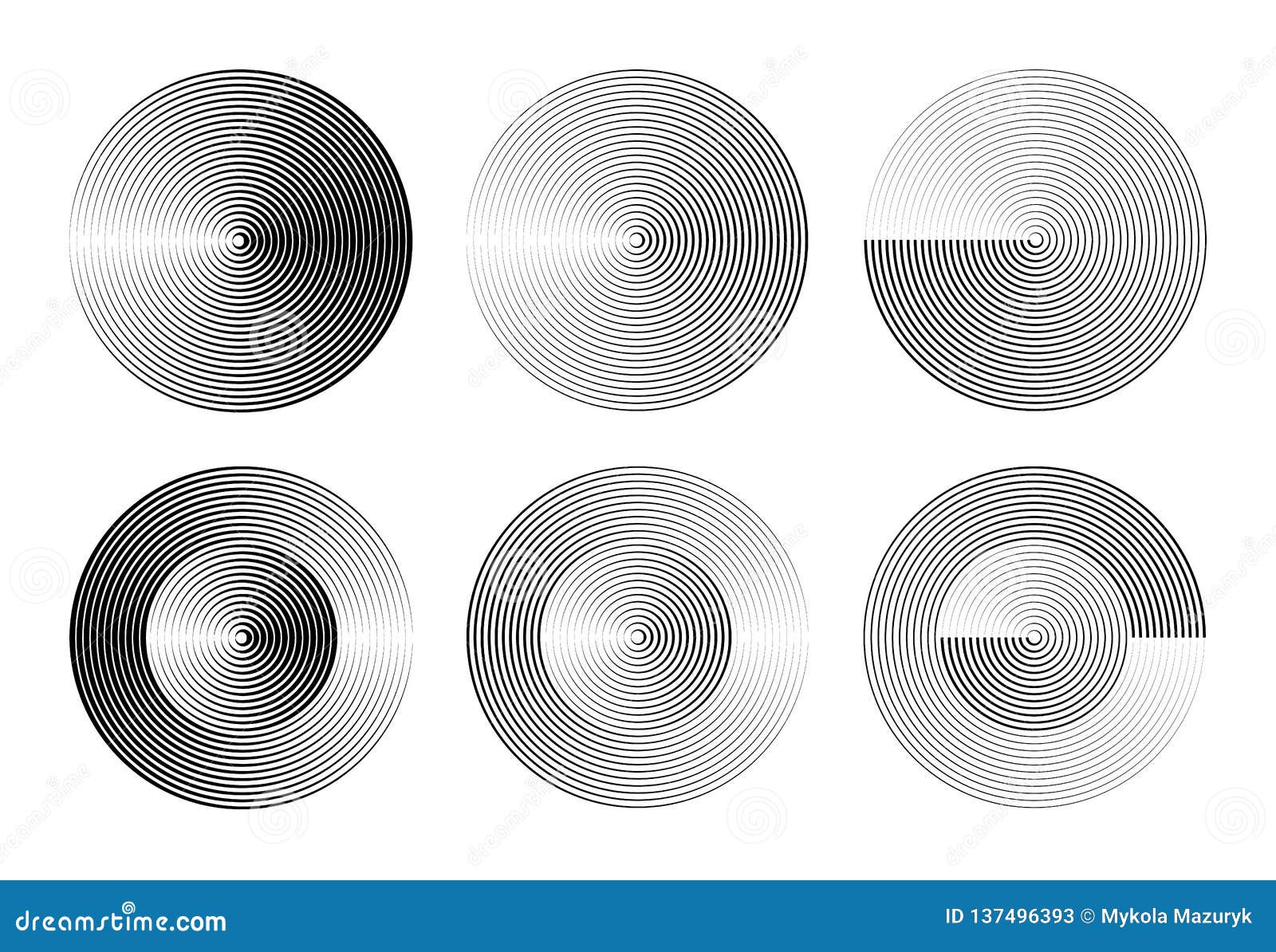 Geometric Circle Element. Lines in Circle Form Stock Vector ...