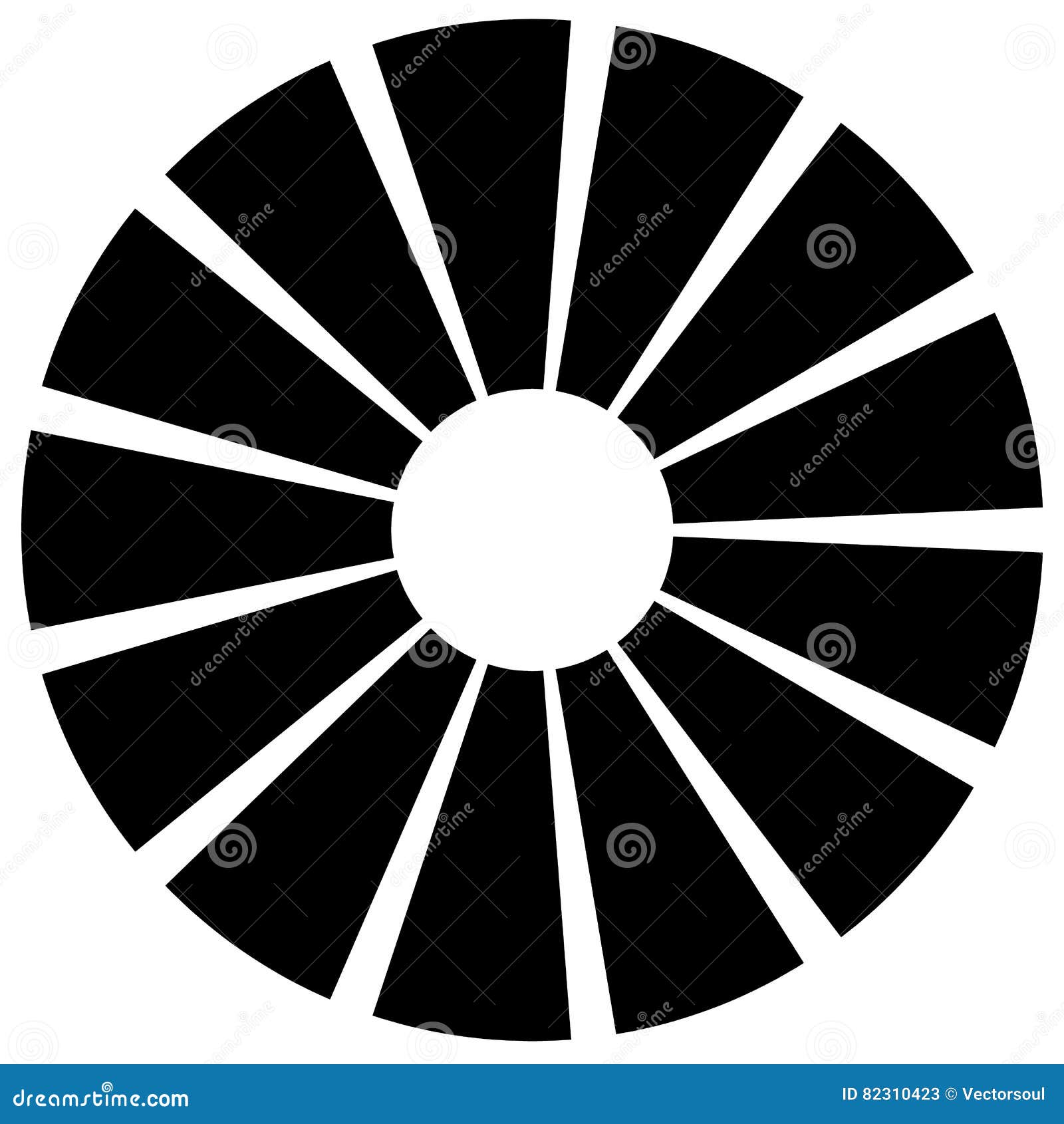 Geometric Circle Element Made of Radiating Rectangles. Abstract Stock ...