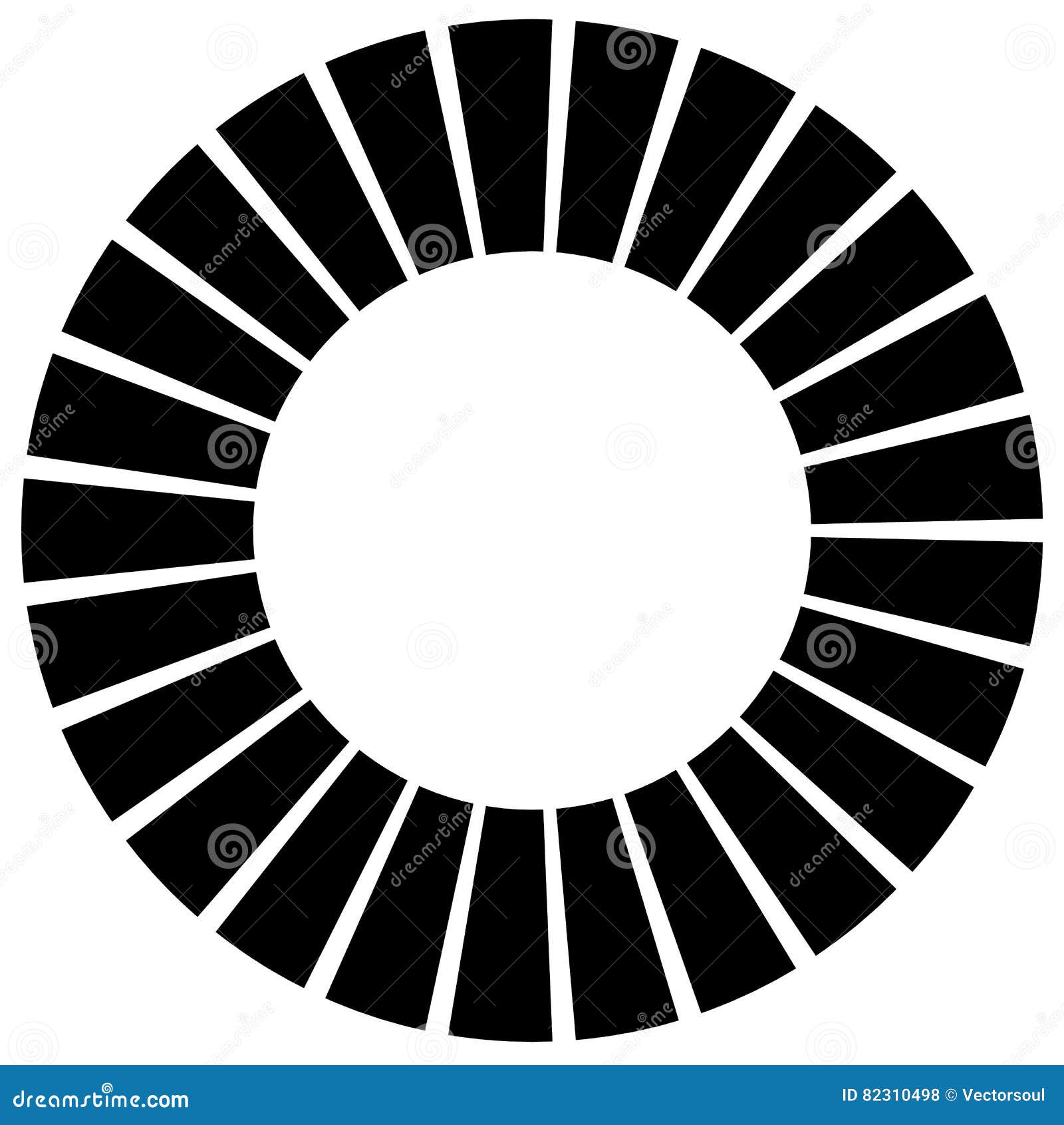 Geometric Circle Element Made of Radiating Rectangles. Abstract Stock ...