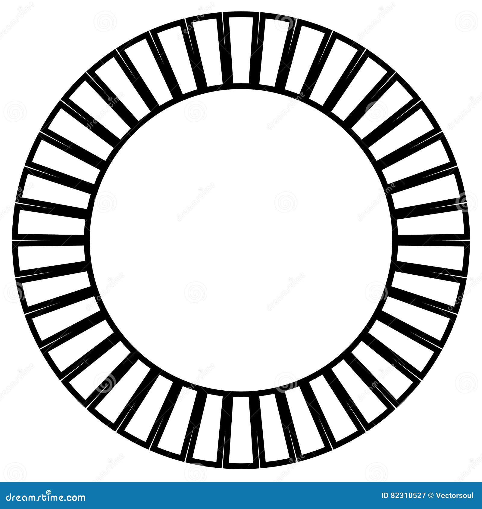 Geometric Circle Element Made of Radiating Rectangles. Abstract Stock ...