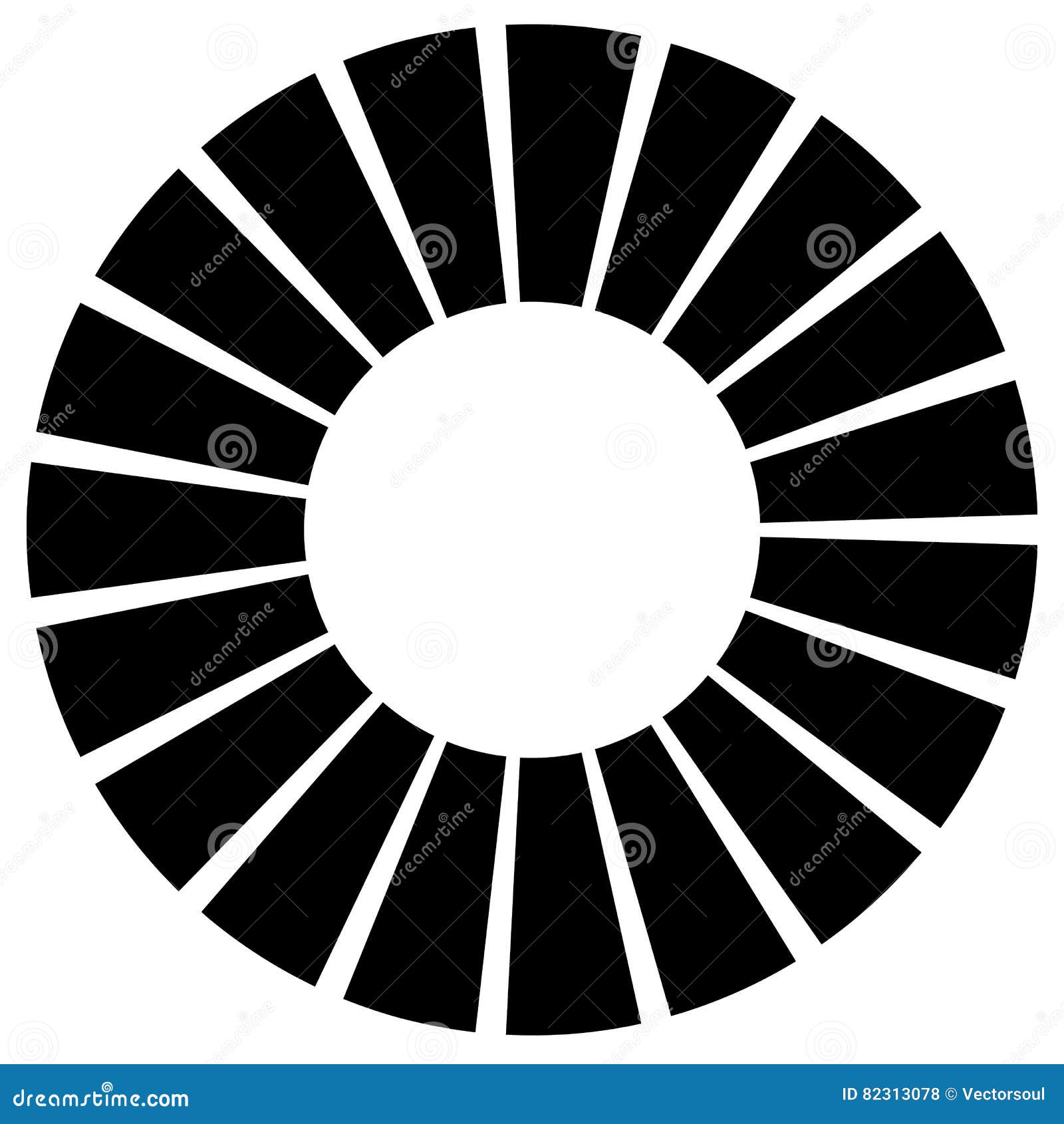 Geometric Circle Element Made of Radiating Rectangles. Abstract Stock ...