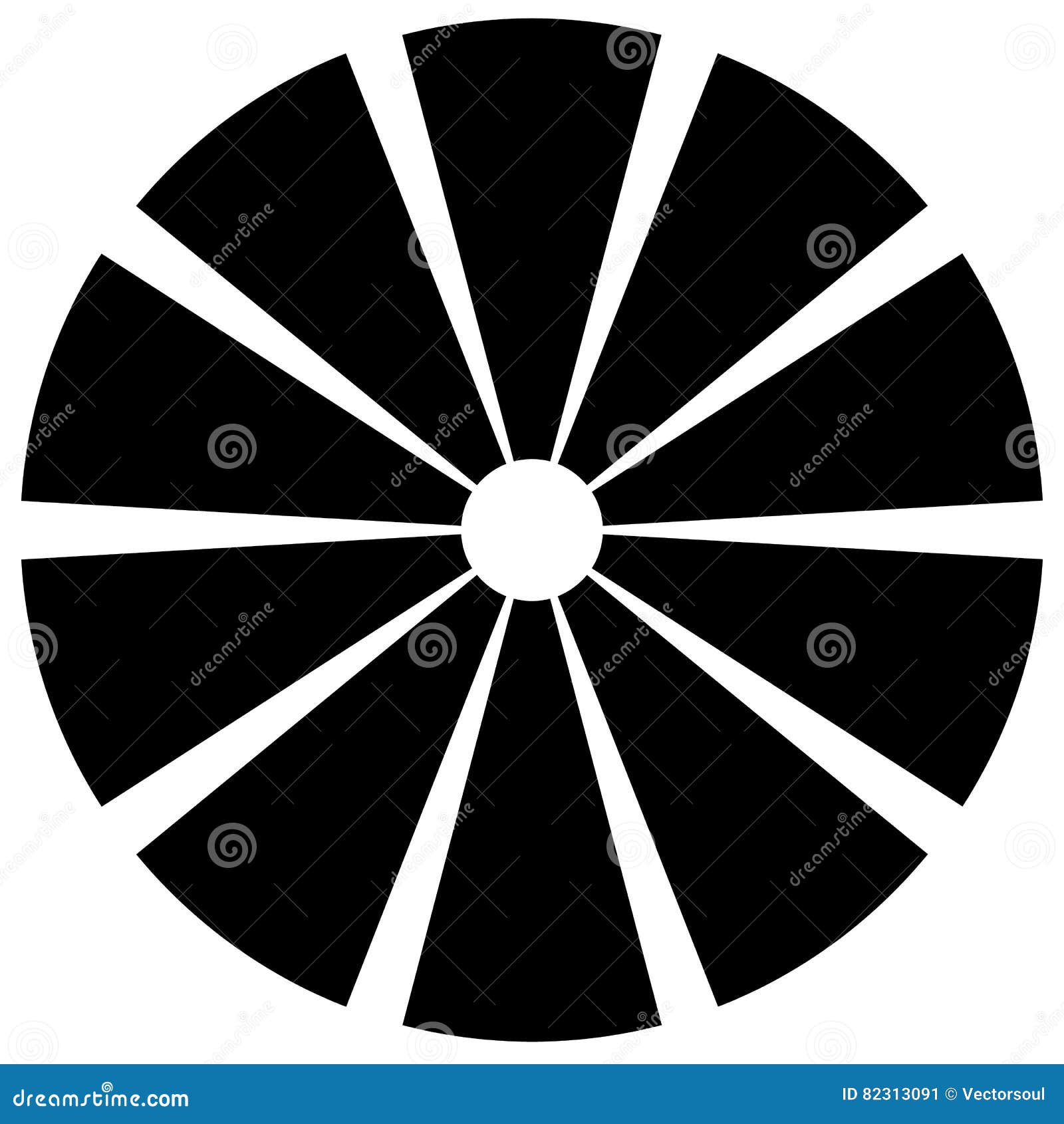 Geometric Circle Element Made of Radiating Rectangles. Abstract Stock ...