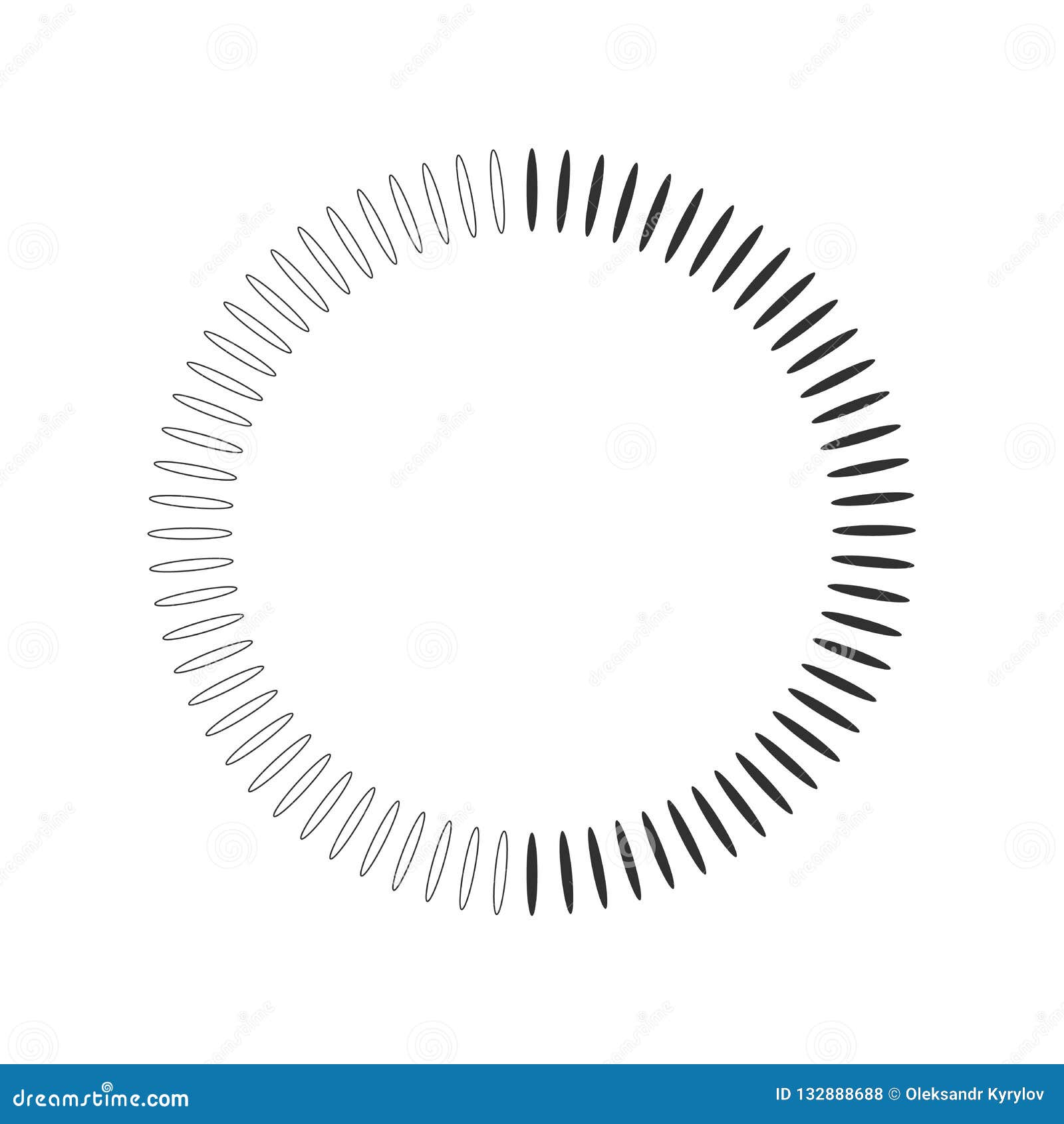 Geometric Circle Element Made of Radiating Shapes. Abstract Circle ...