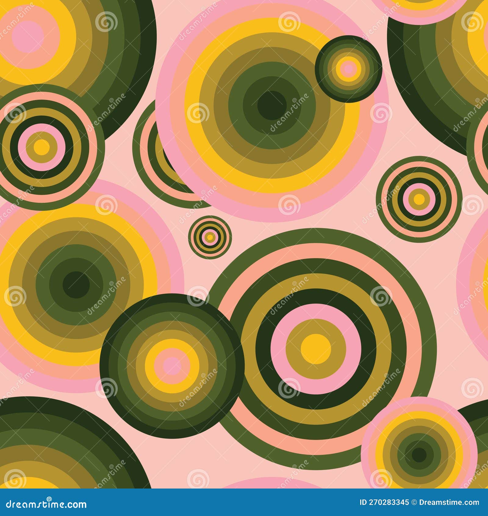 Color Palette Circles Create a Seamless Pattern with Geometric Colored ...