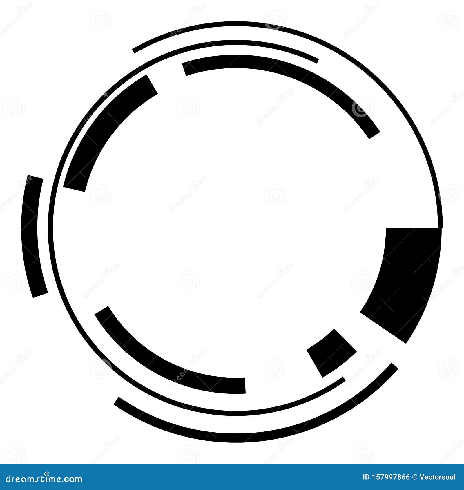 Geometric Circle. Sci-fi, High-tech UI Circular Element Stock Vector ...