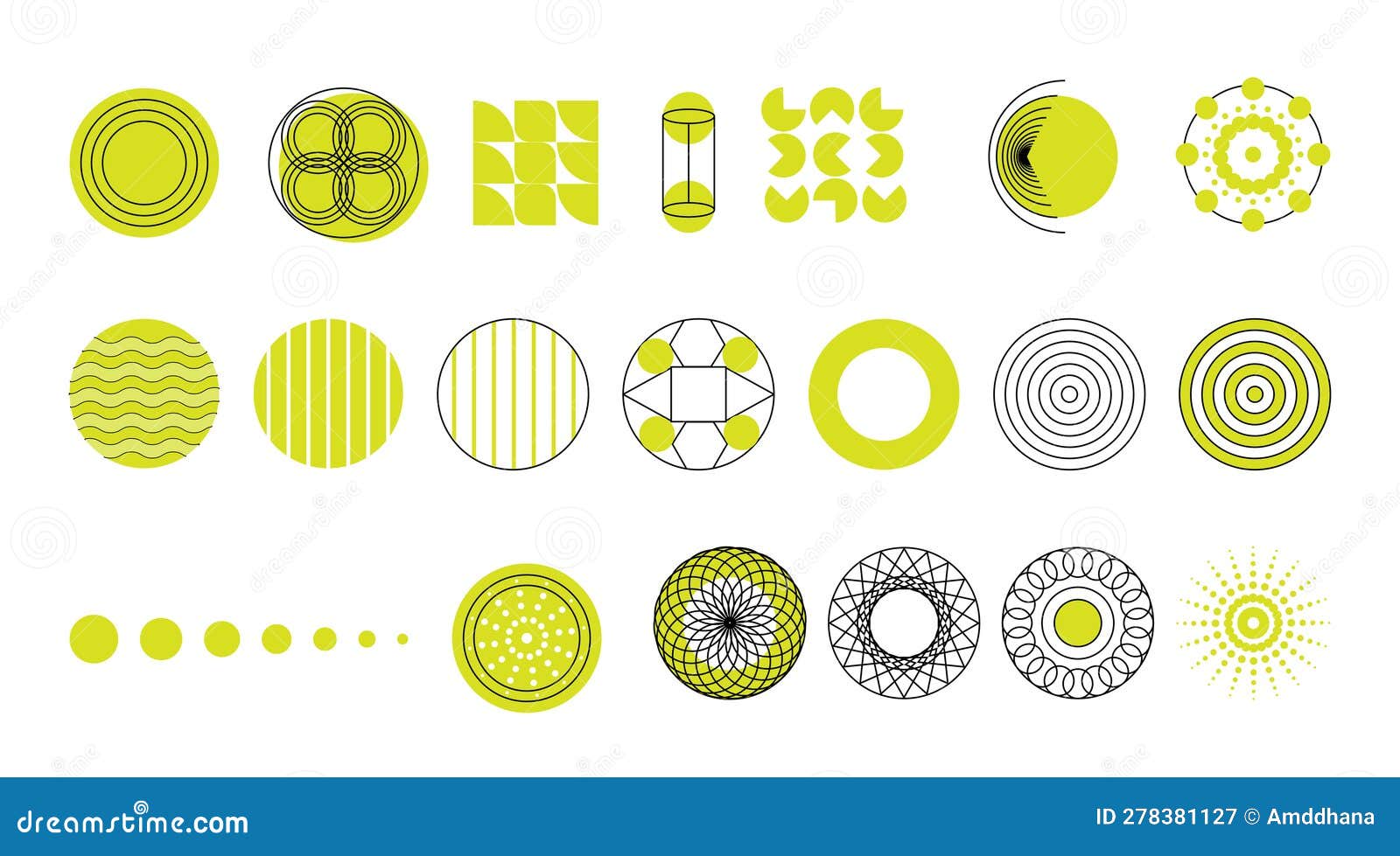 Geometric Circle Shapes Vector Background Stock Vector - Illustration ...