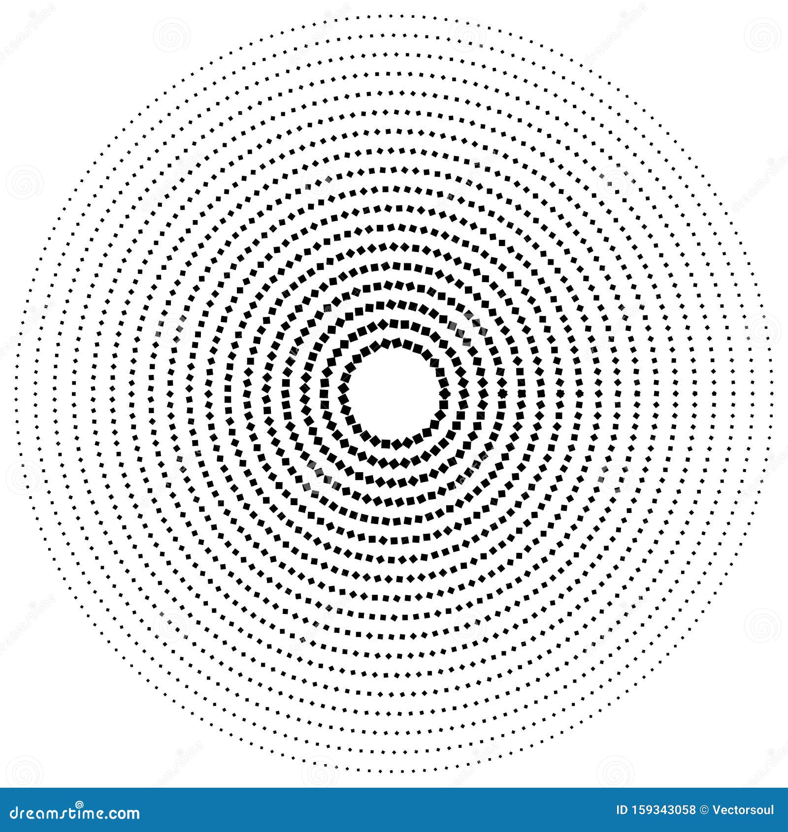 Geometric Circle of Squares, Rectangles. Angular Spiral,vortex Abstract ...