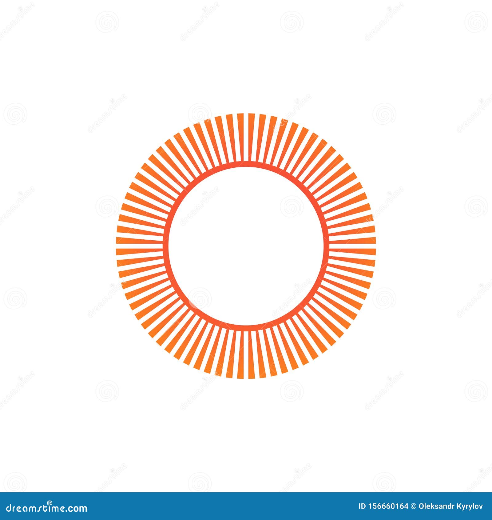 Geometric Circle Sun Element . Abstract Circle Shape. Vector ...