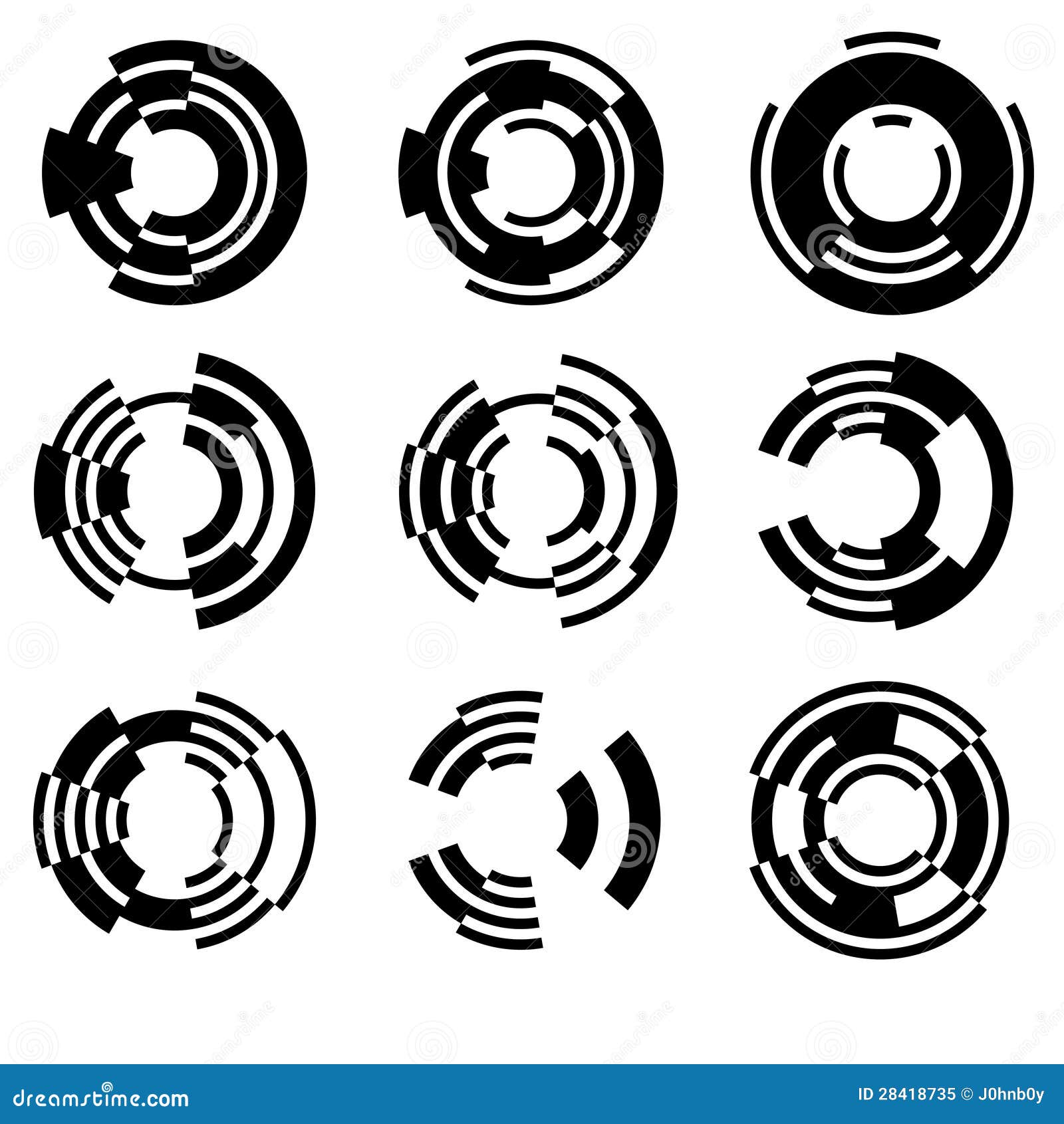 Geometric circles stock vector. Illustration of fabric - 28418735