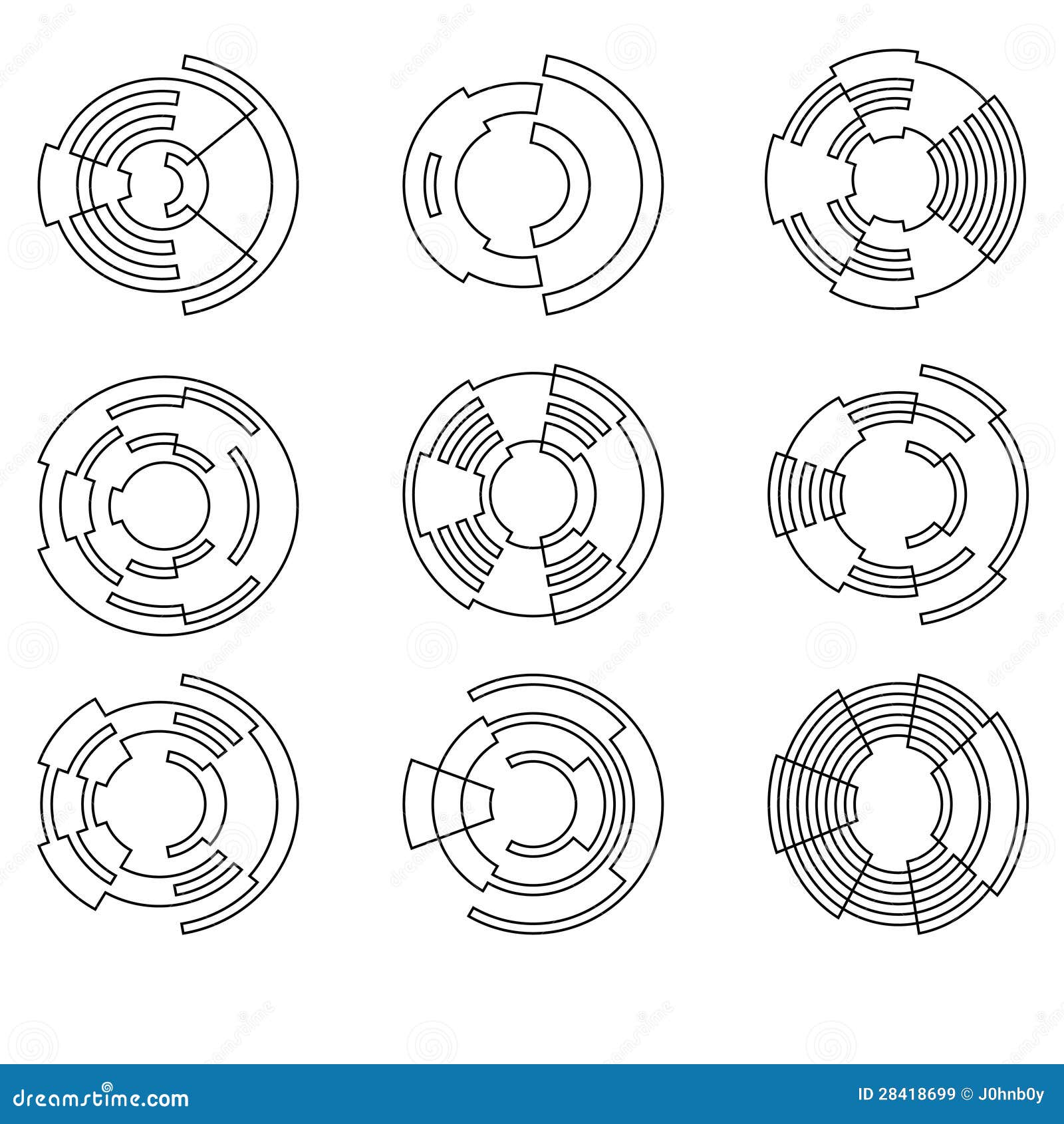 Geometric Circles for Design Stock Vector - Illustration of light ...