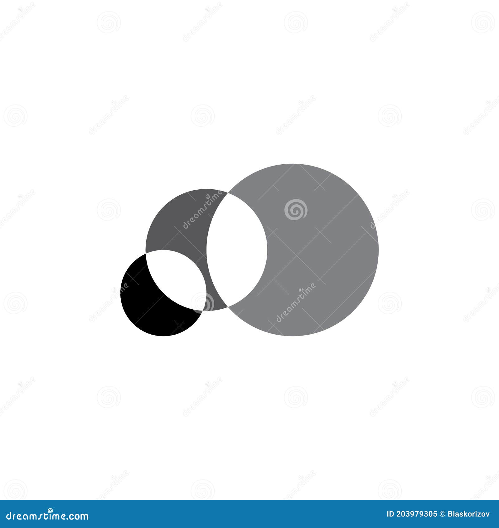 Geometric Circles Math Logo Icon Vector Design Stock Vector ...