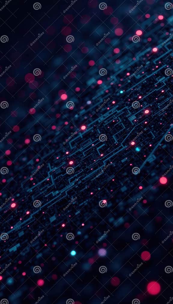 Geometric Circuit Pattern Binary Code Technology Background Enterprise ...