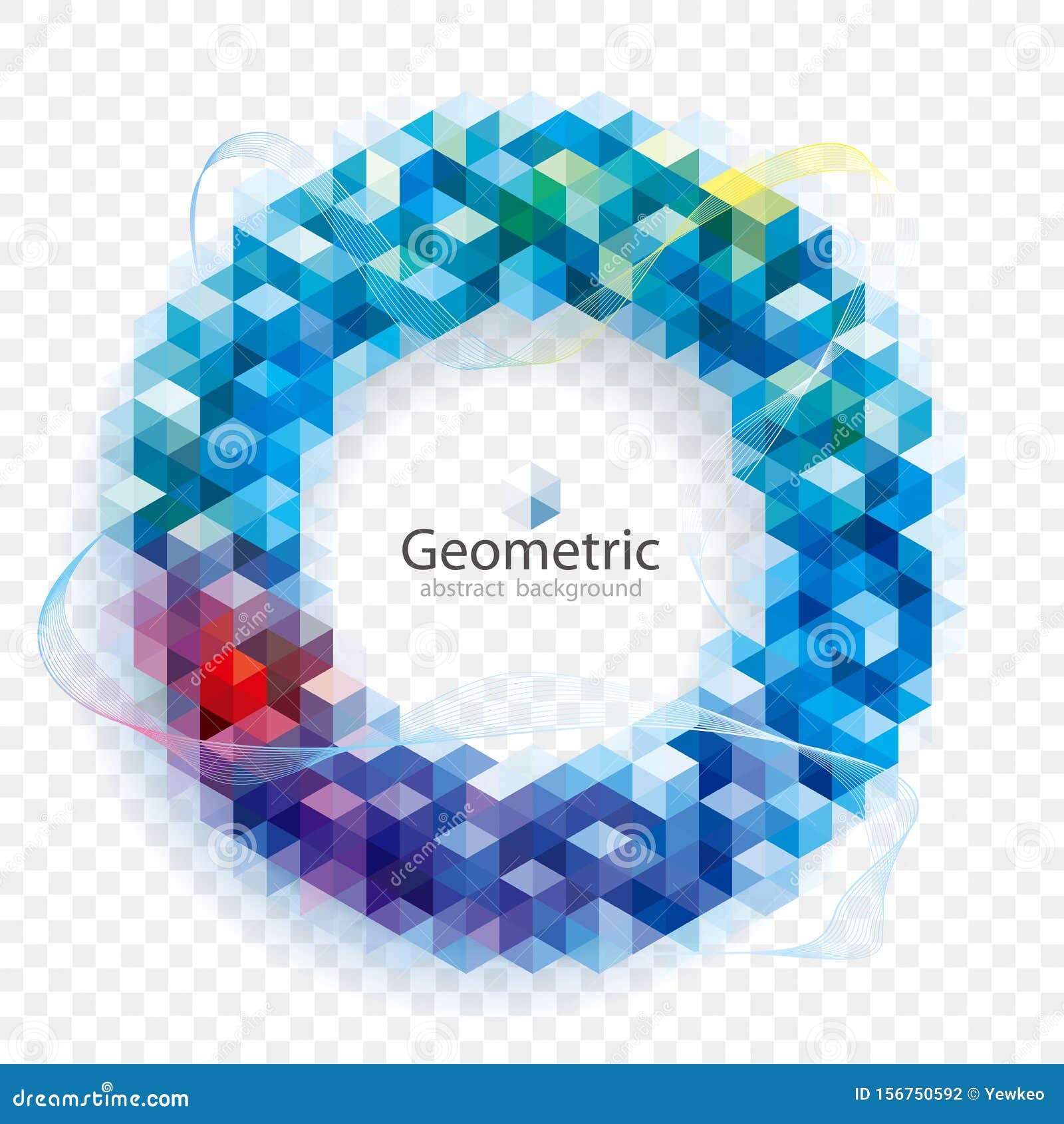 Geometric Circular Colors Abstract Background. Stock Vector ...