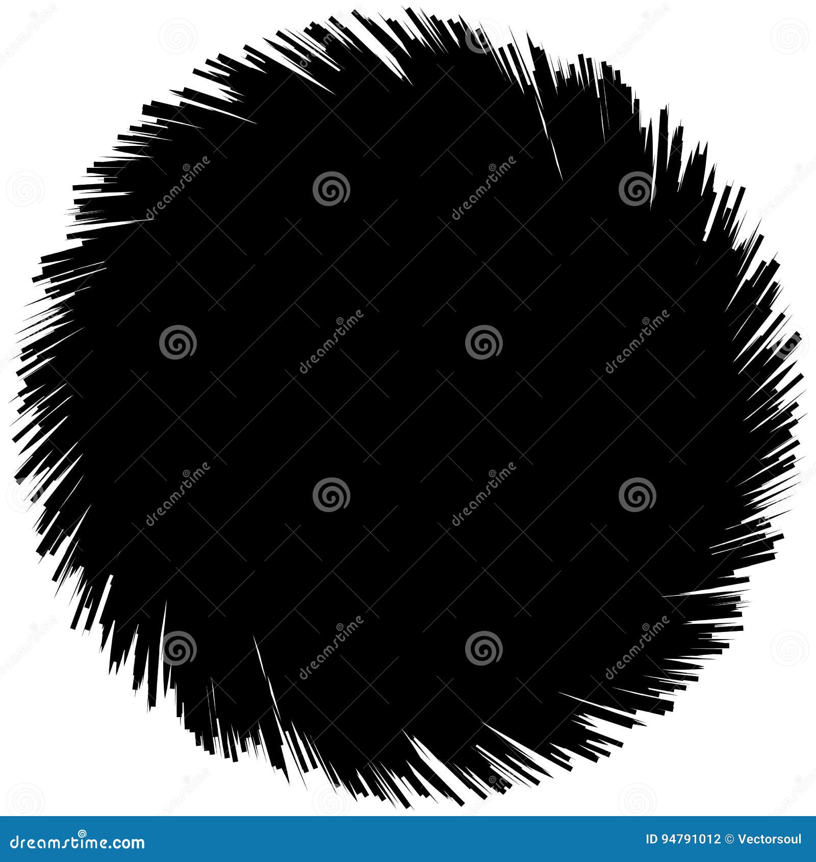 Geometric Circular Element. Grungy, Sketchy Splatter-like Circle Stock ...