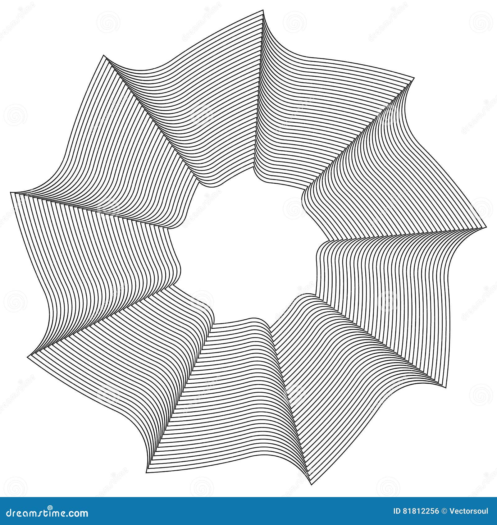 Geometric Circular Element - Rotating Spiral, Swirl Shape Stock Vector ...