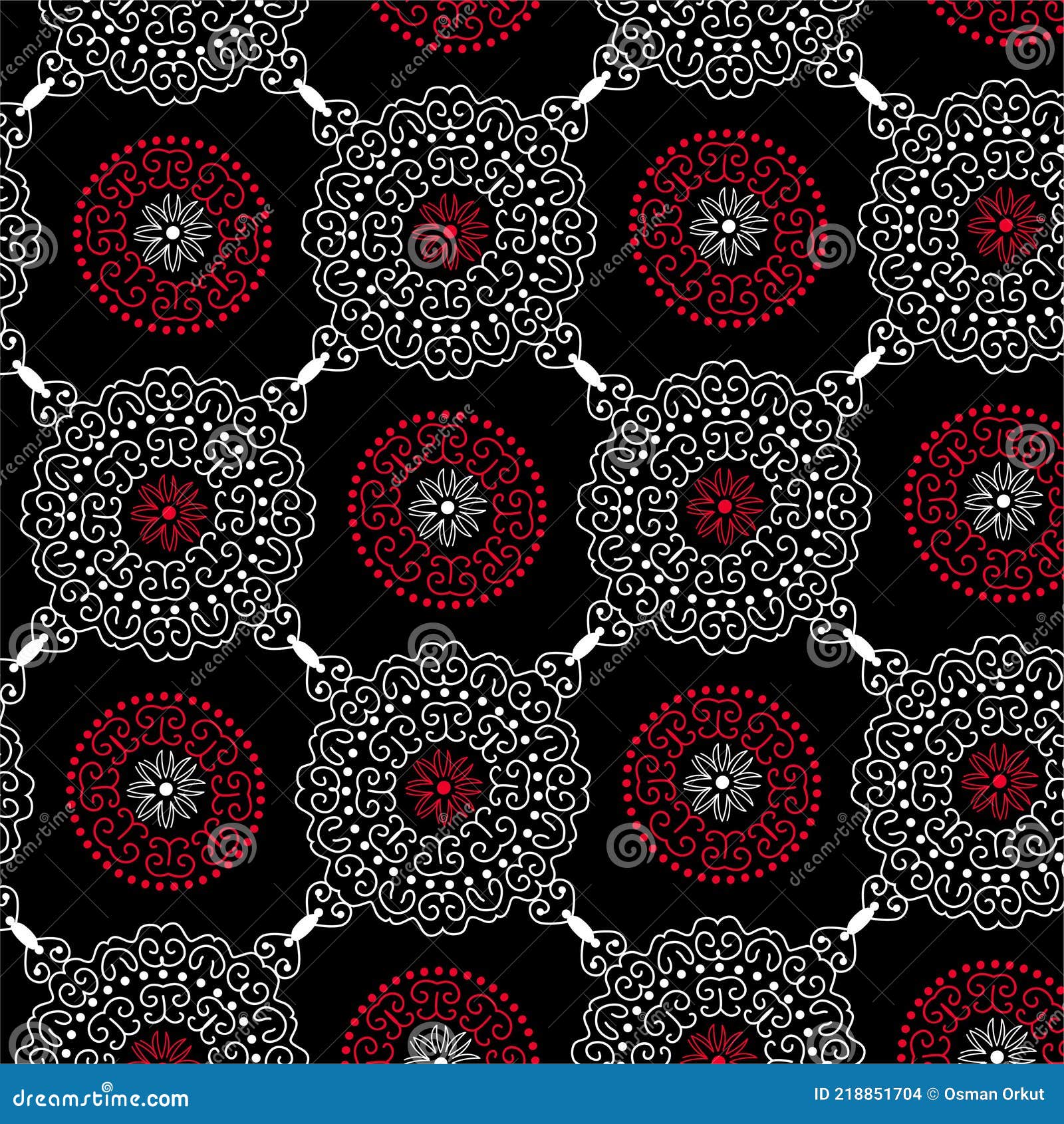 Geometric Circular Lace Pattern Ethnic Design Stock Vector ...