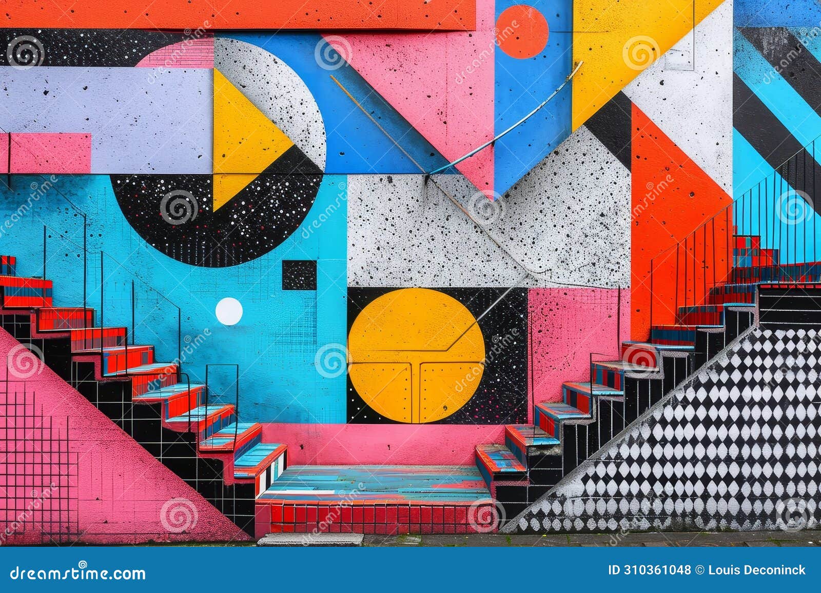 Geometric Clash: Shapes and Patterns Stock Illustration - Illustration ...