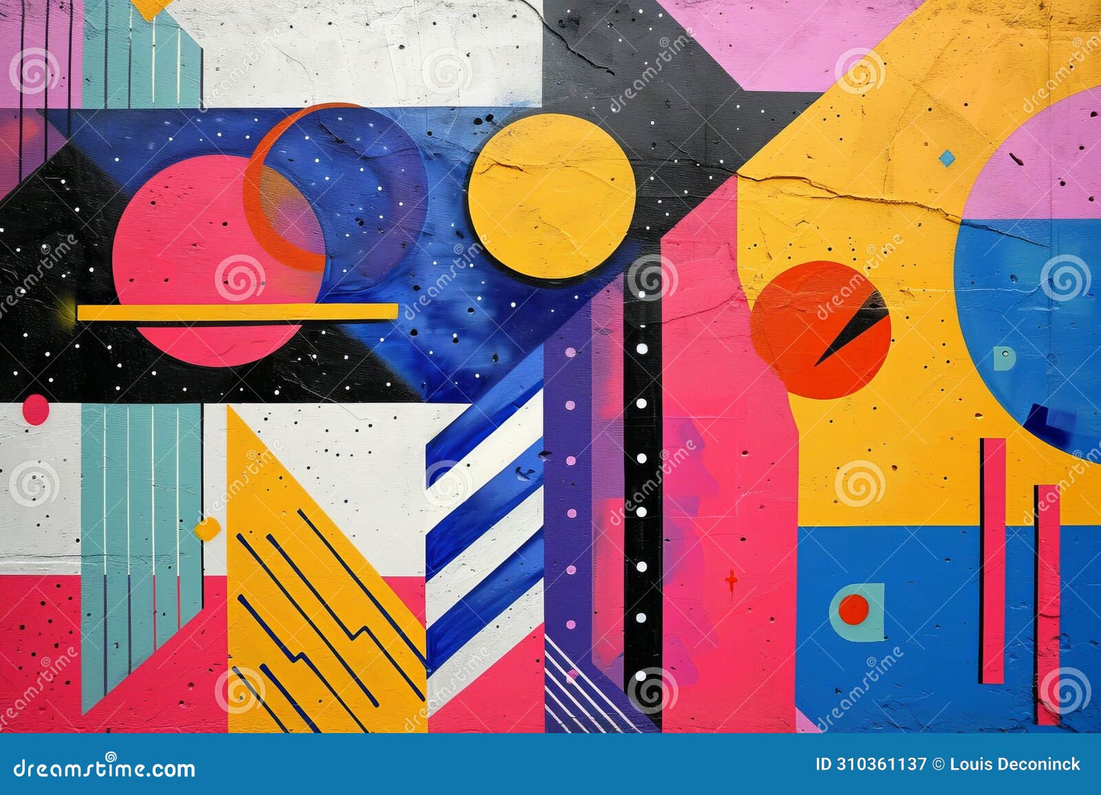 Geometric Clash: Shapes and Patterns Stock Illustration - Illustration ...