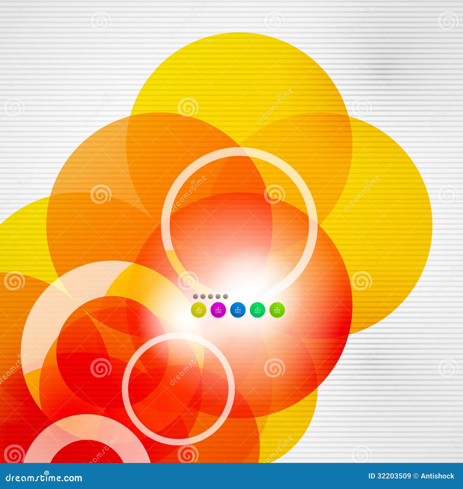 Geometric Color Circles Modern Template Stock Vector - Illustration of ...