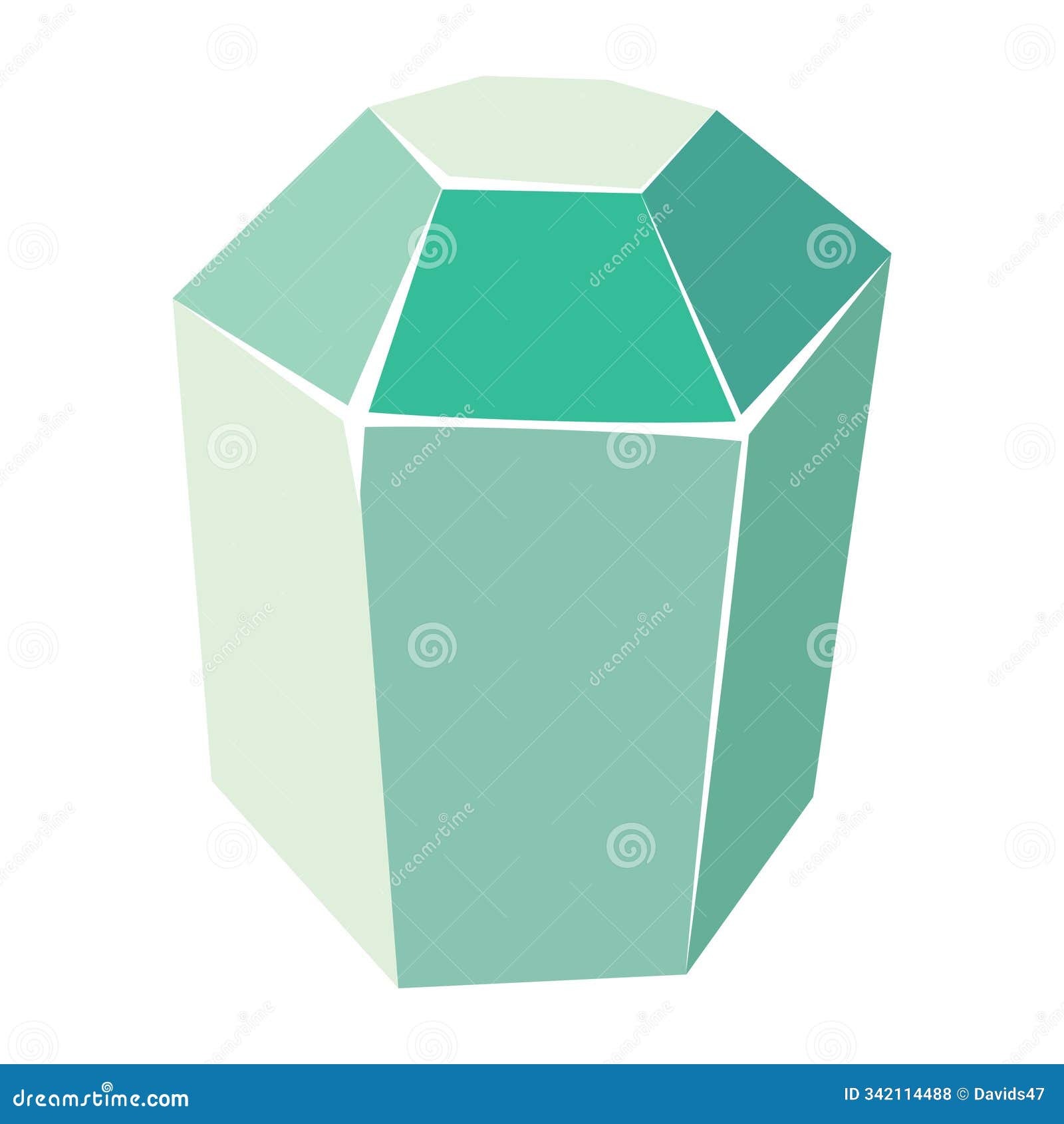 Geometric Colored Crystal Structure Abstract Vector Stock Illustration ...