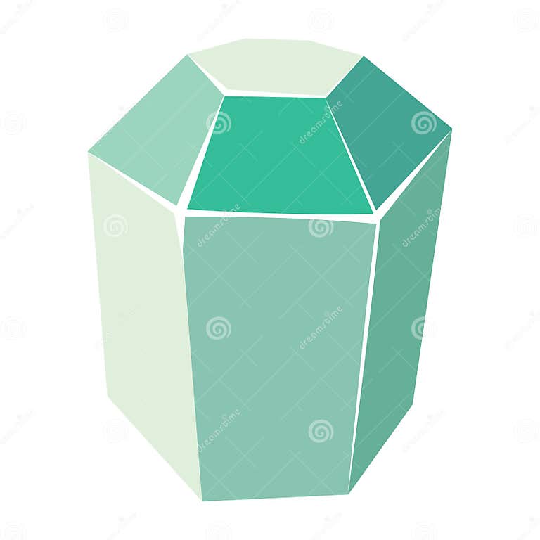 Geometric Colored Crystal Structure Abstract Vector Stock Illustration ...