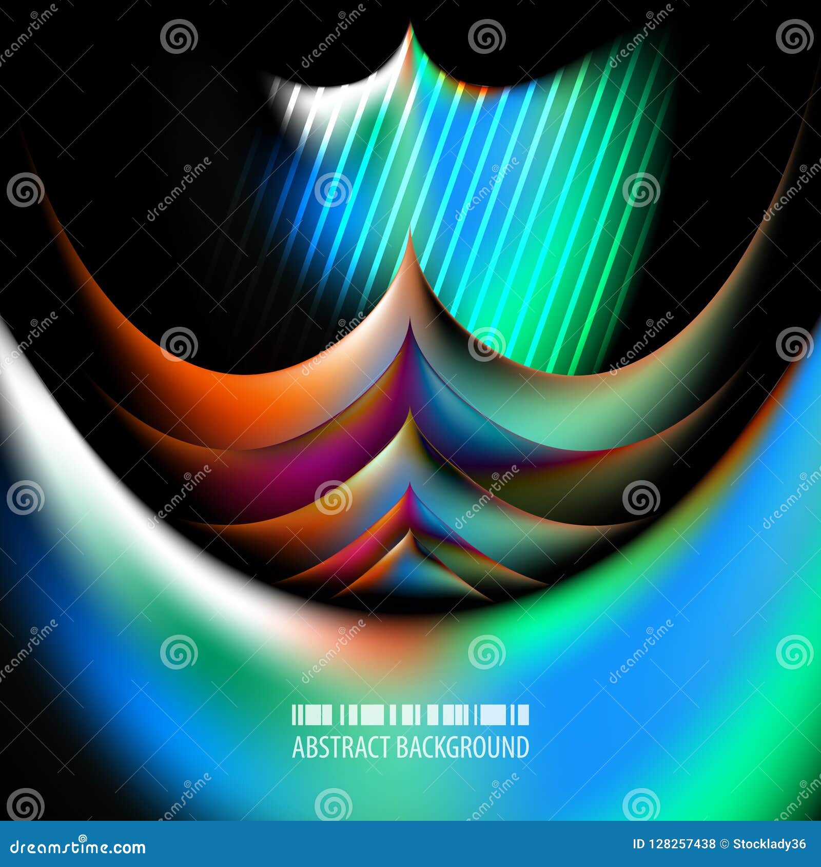 Geometric Colorful Abstract Blended Object Background Stock Vector ...