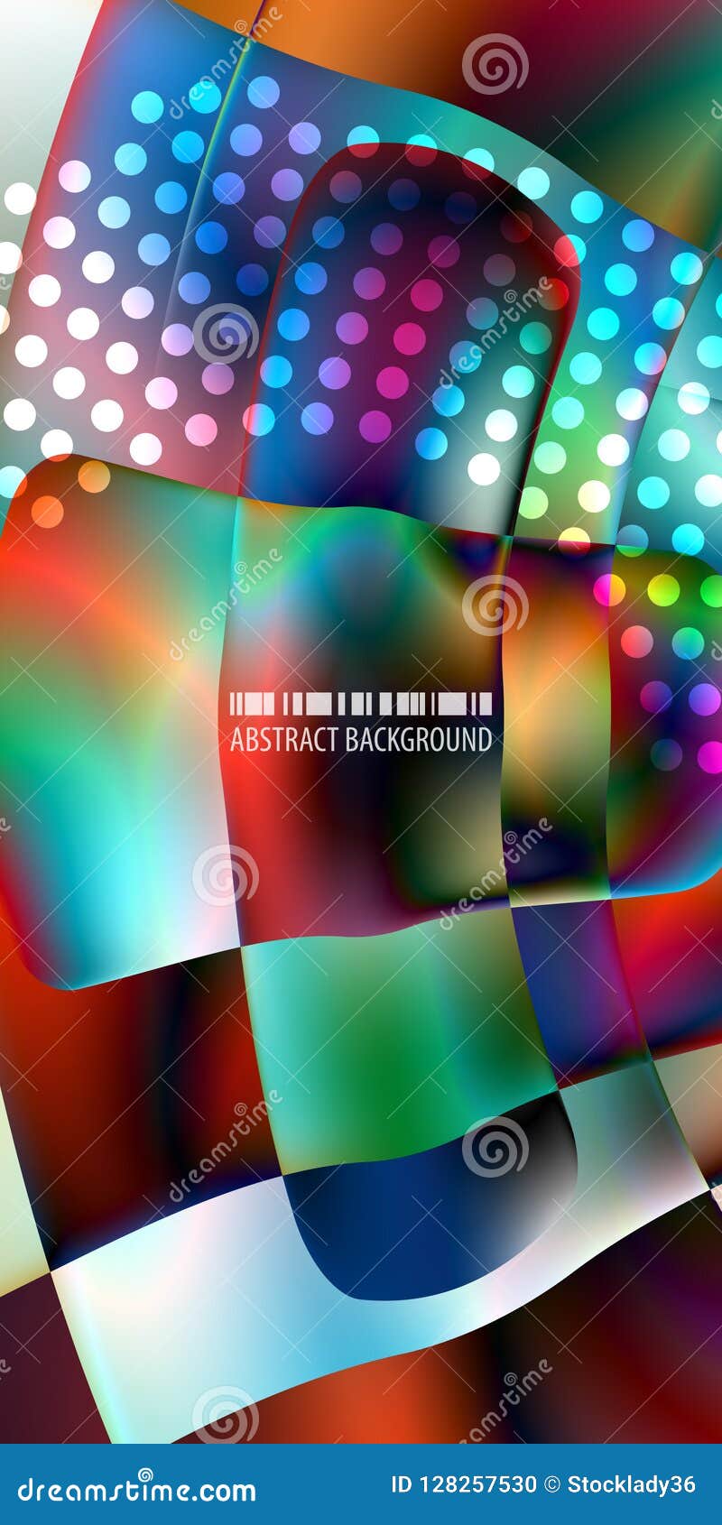 Geometric Colorful Abstract Blended Object Background Stock Vector ...