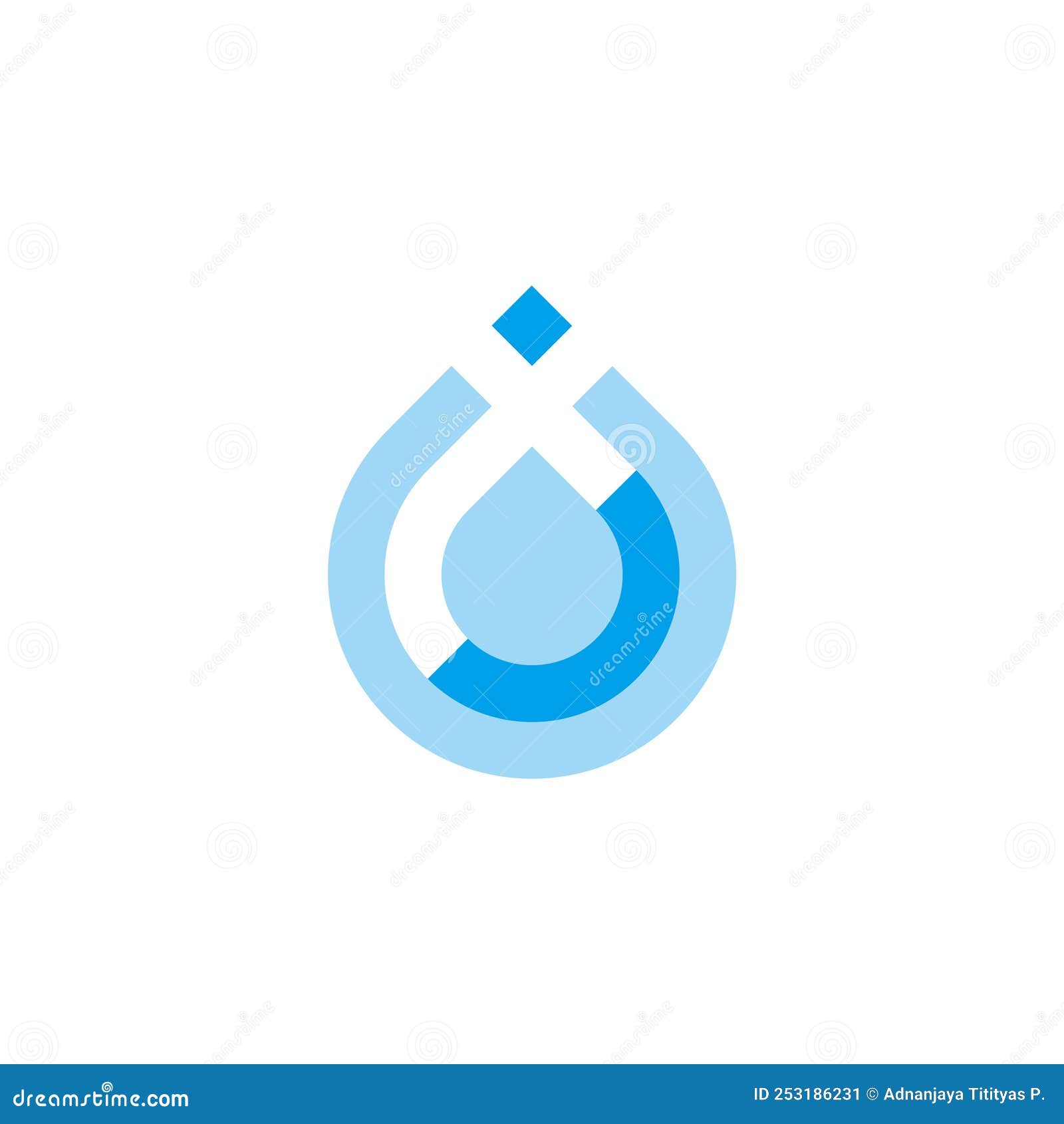 Geometric Colorful Blue Water Symbol Logo Vector Stock Vector ...