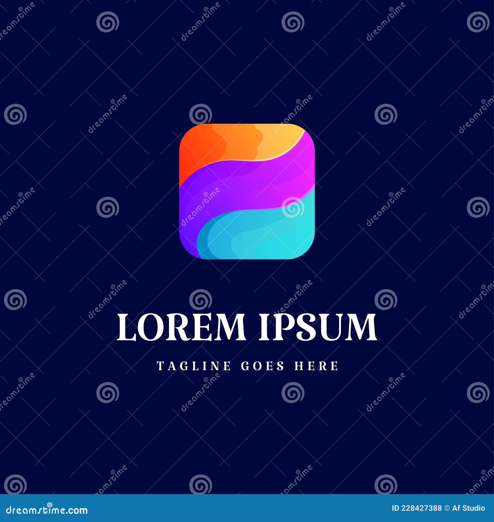 Geometric Colorful Modern 3D Square Logo Design Vector Stock Vector ...