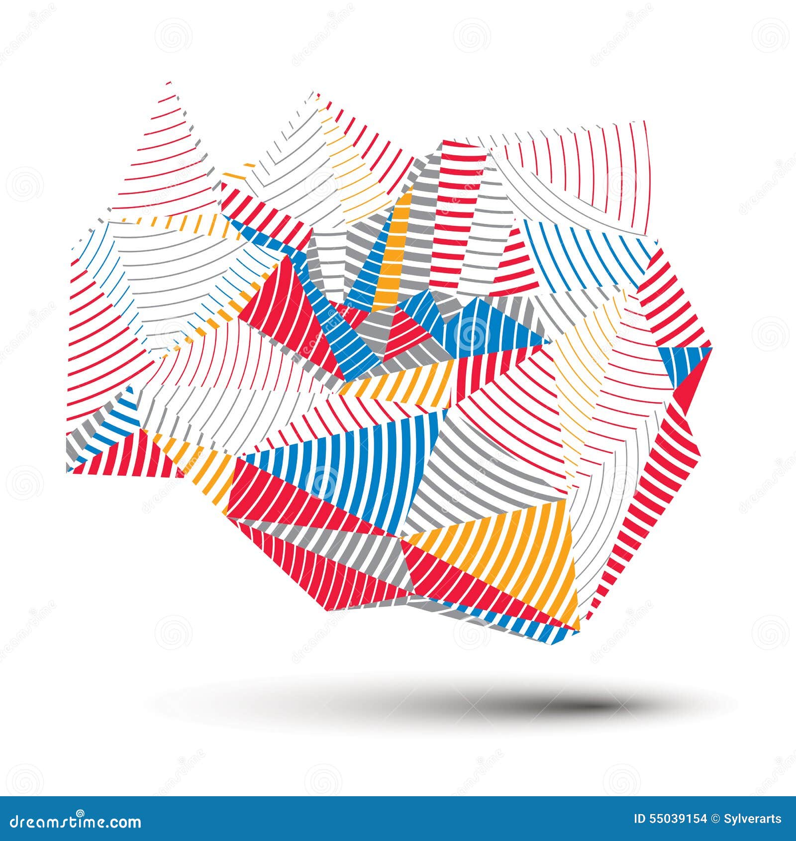 Geometric Colorful Polygonal Striped Structure, Modern Science a Stock ...